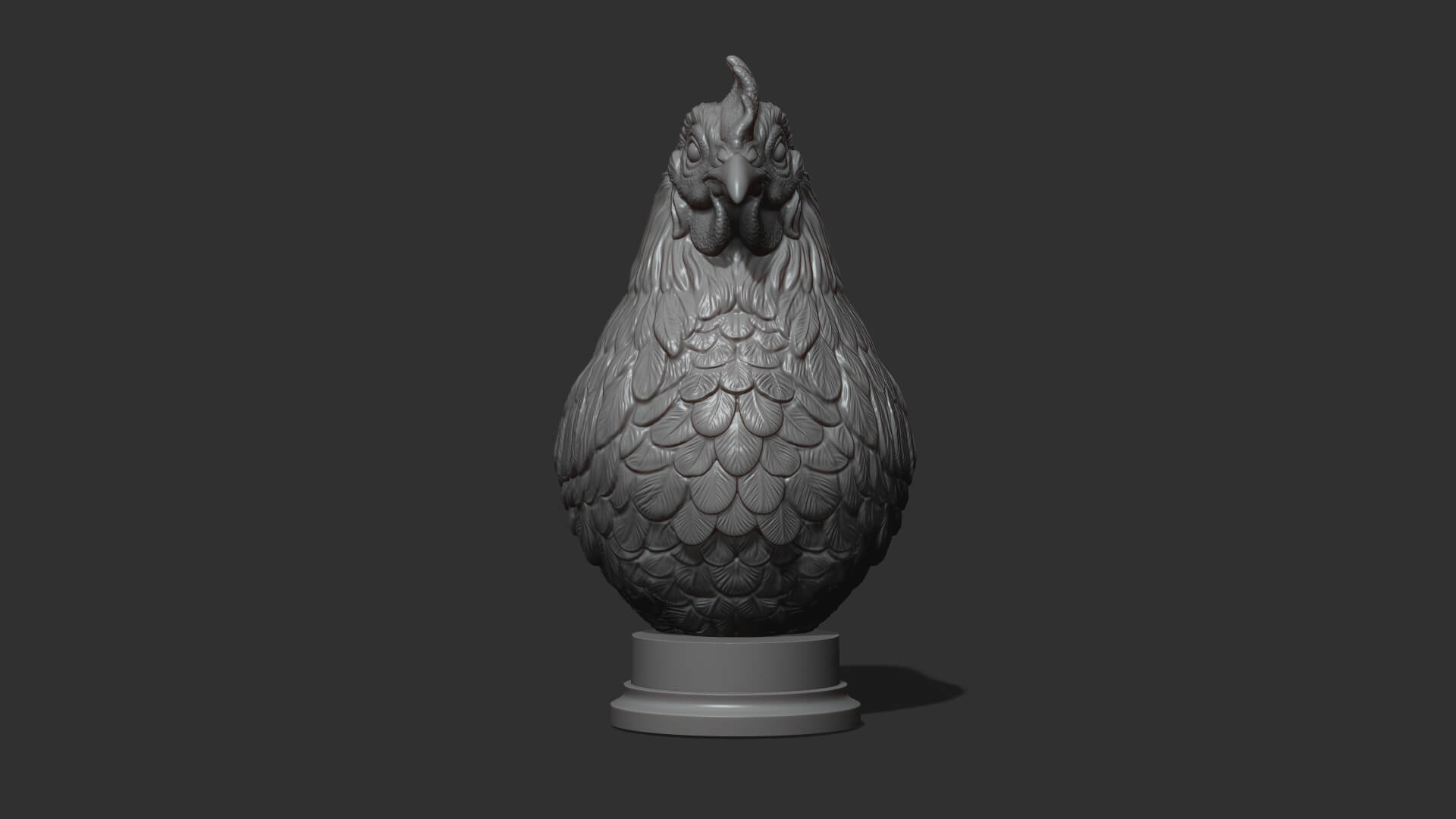 Chicken Bust Head - 3D Model by guninnik81