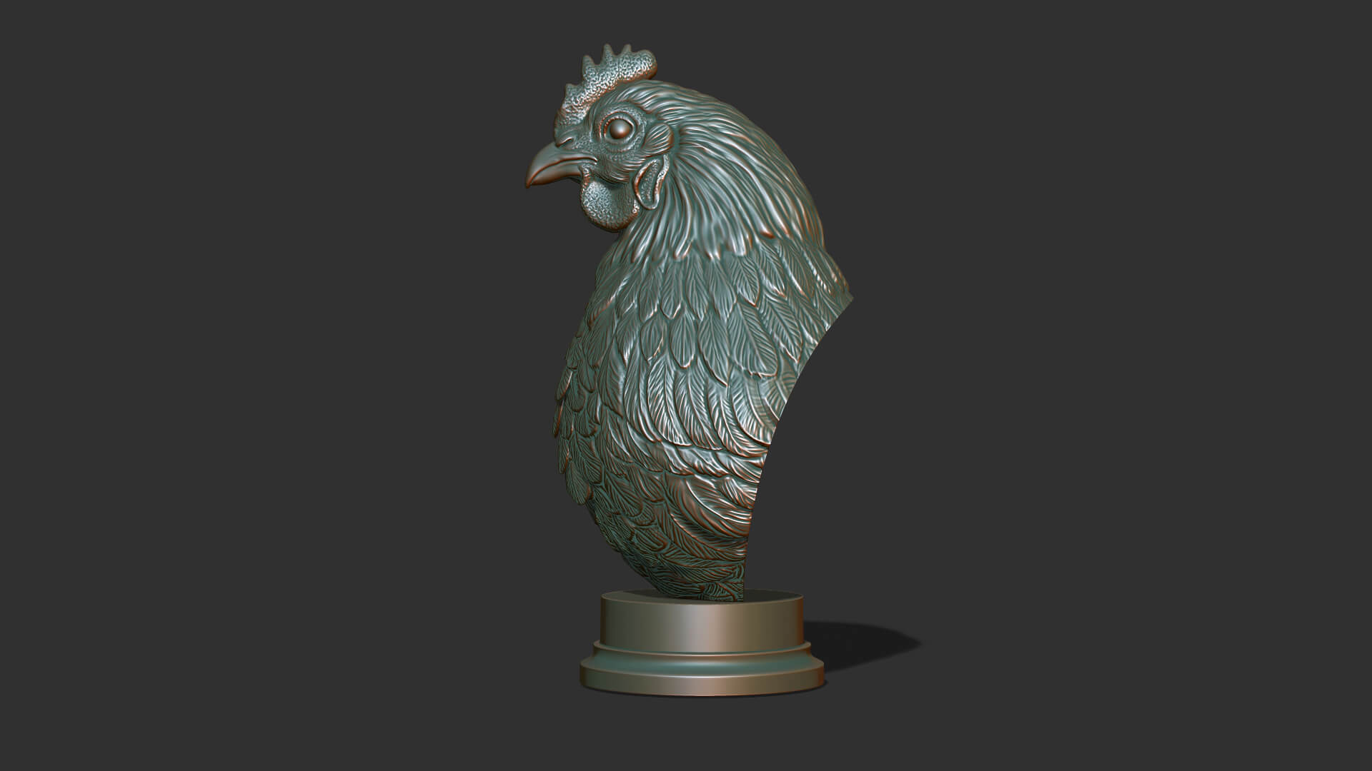 Chicken Bust Head - 3D Model by guninnik81