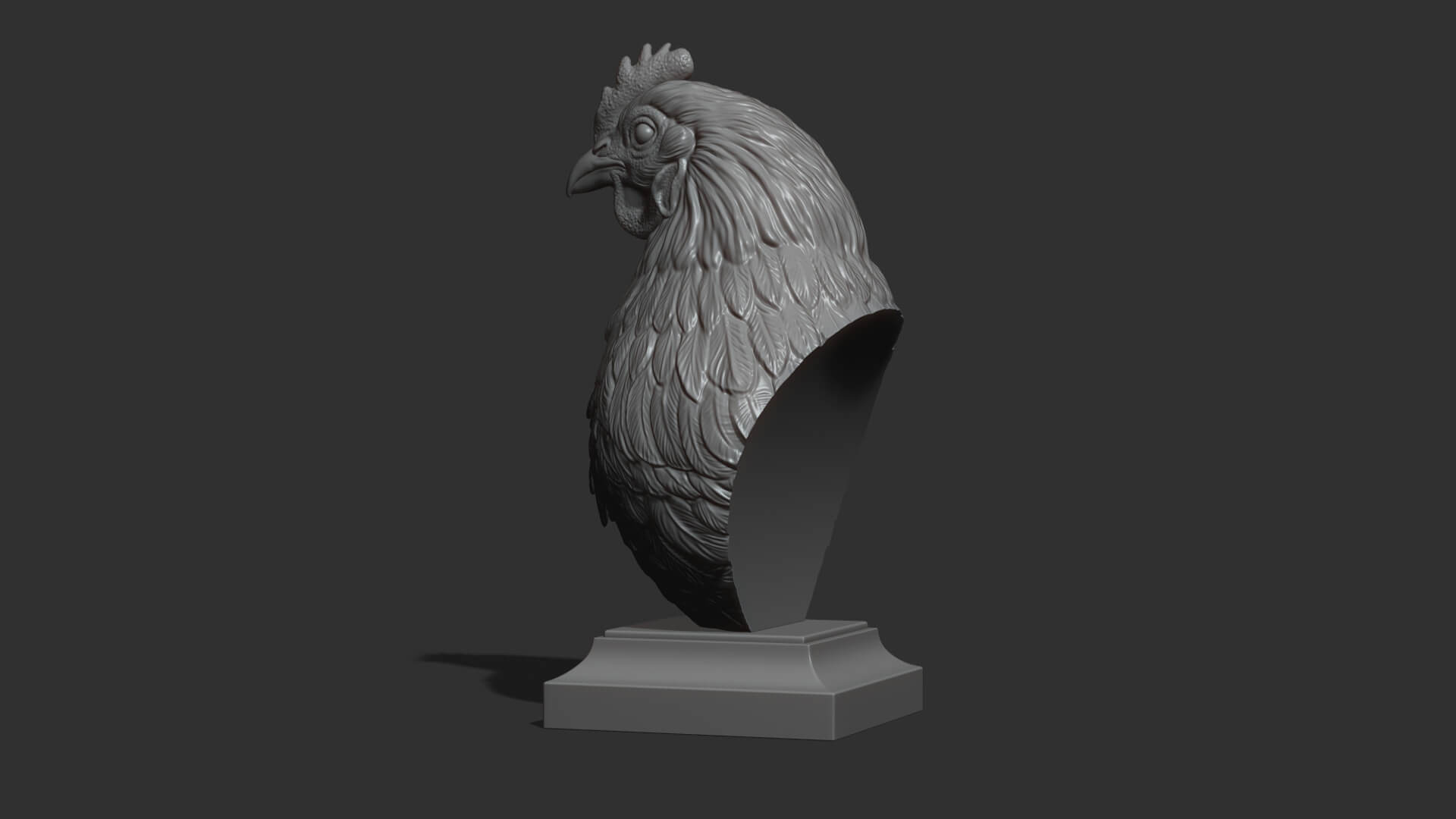 Chicken Bust Head - 3D Model by guninnik81