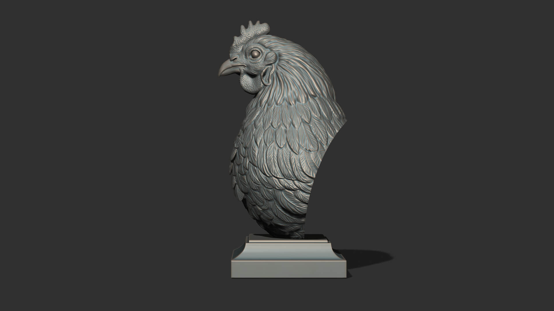 Chicken Bust Head - 3D Model by guninnik81