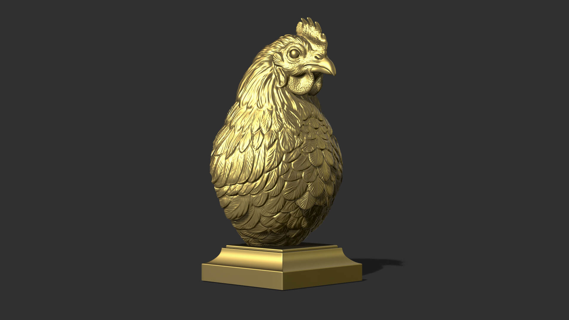 Chicken Bust Head - 3D Model by guninnik81