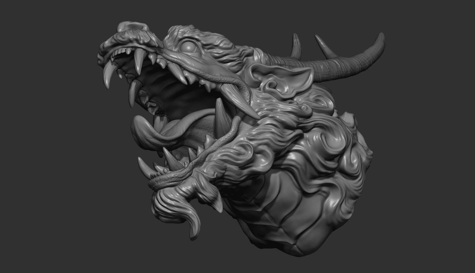 Chinese Dragon Grin - 3D Model by guninnik81