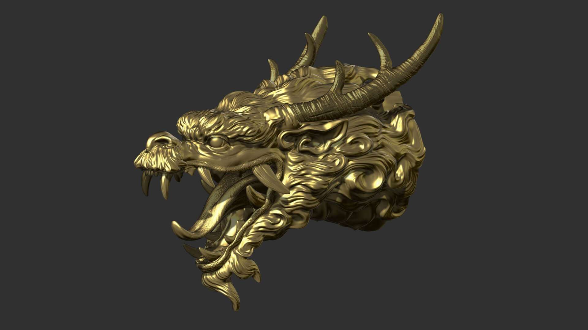 Chinese Dragon Grin - 3D Model by guninnik81
