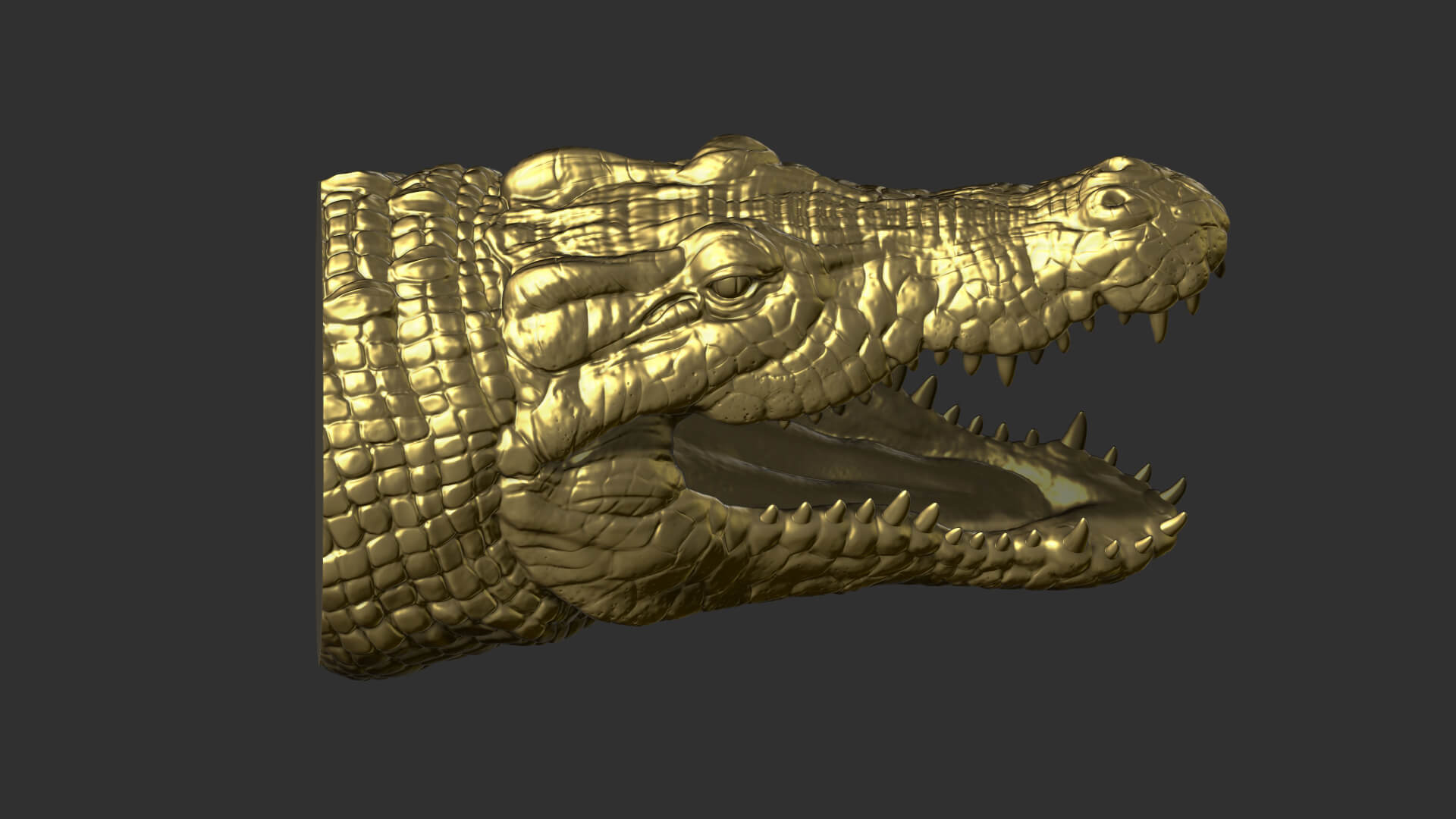Crocodile Head - 3D Print Model by guninnik81