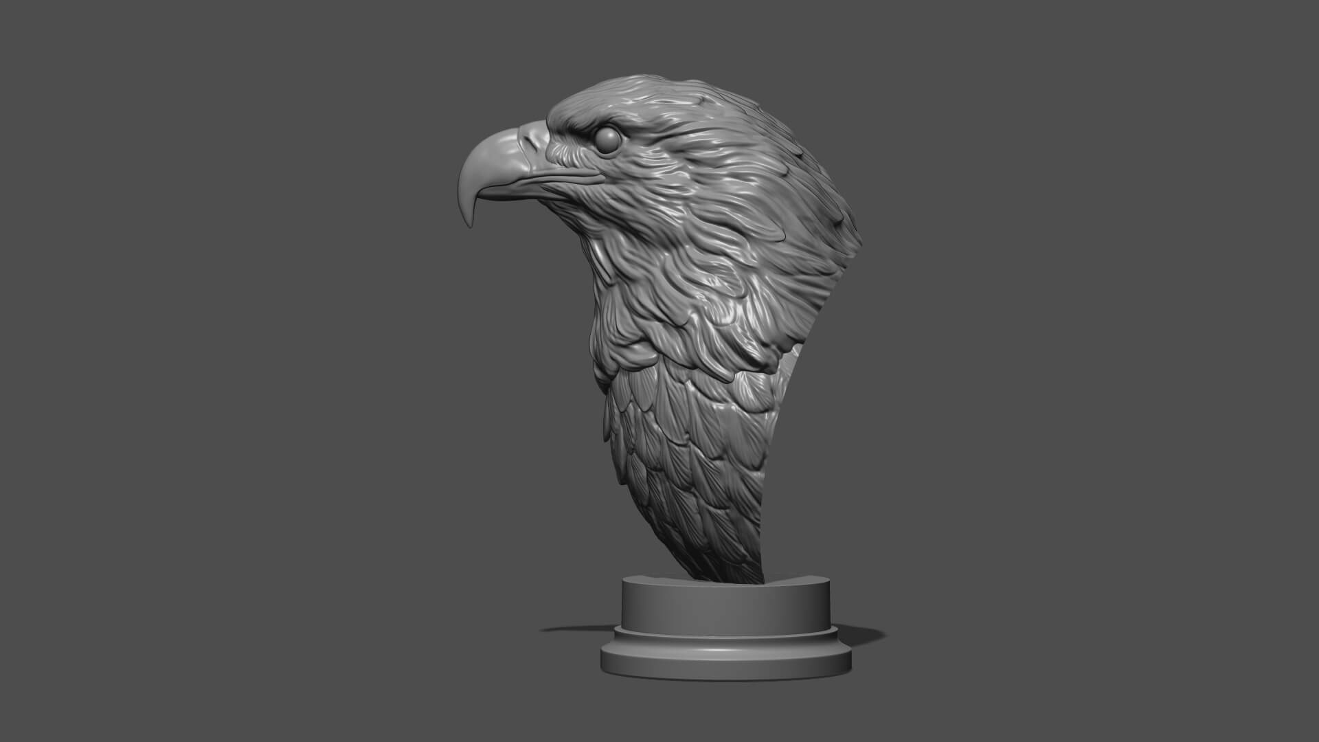 Eagle Head Bust - 3D Model by guninnik81
