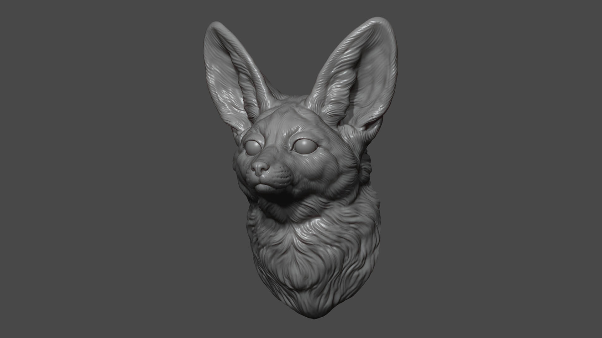 Fennec Fox Head - 3D Print Model by guninnik81