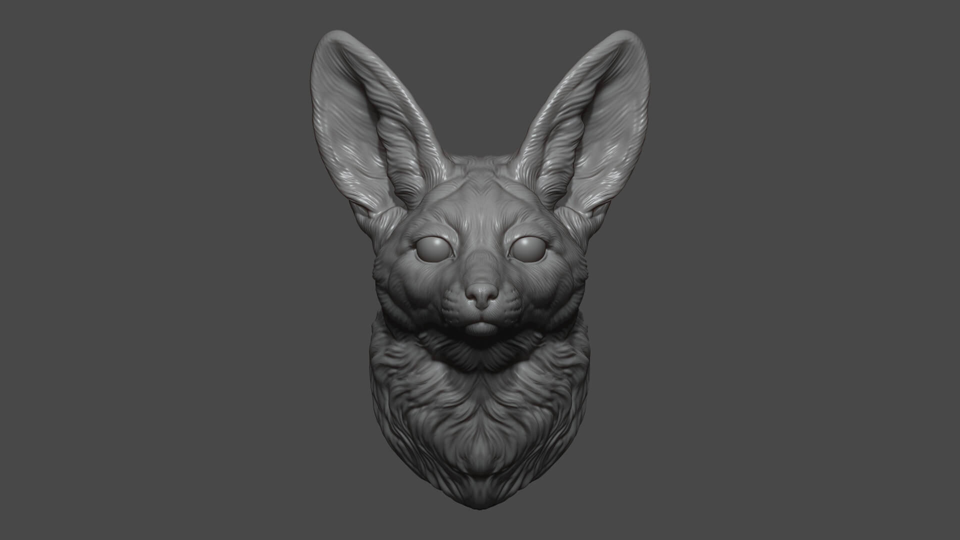 Fennec Fox Head - 3D Model by guninnik81