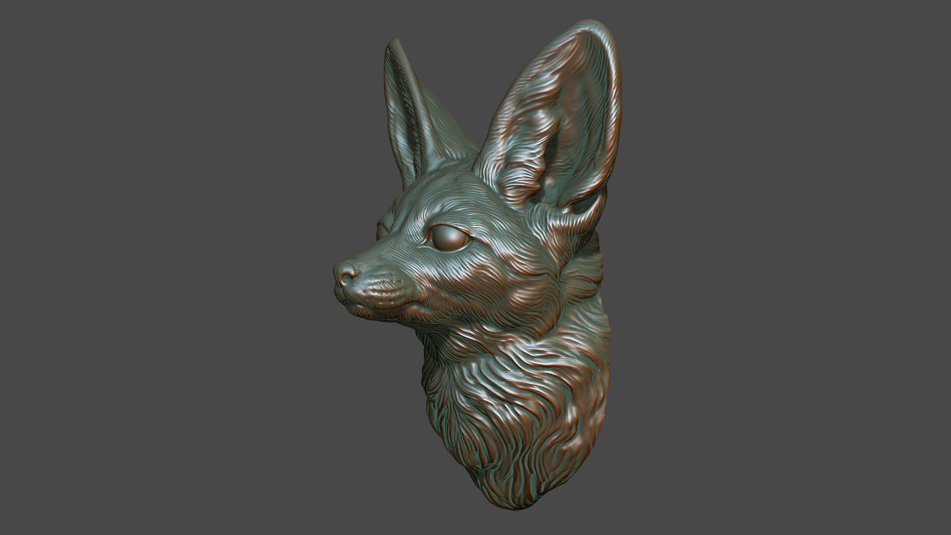 Fennec Fox Head - 3D Print Model by guninnik81