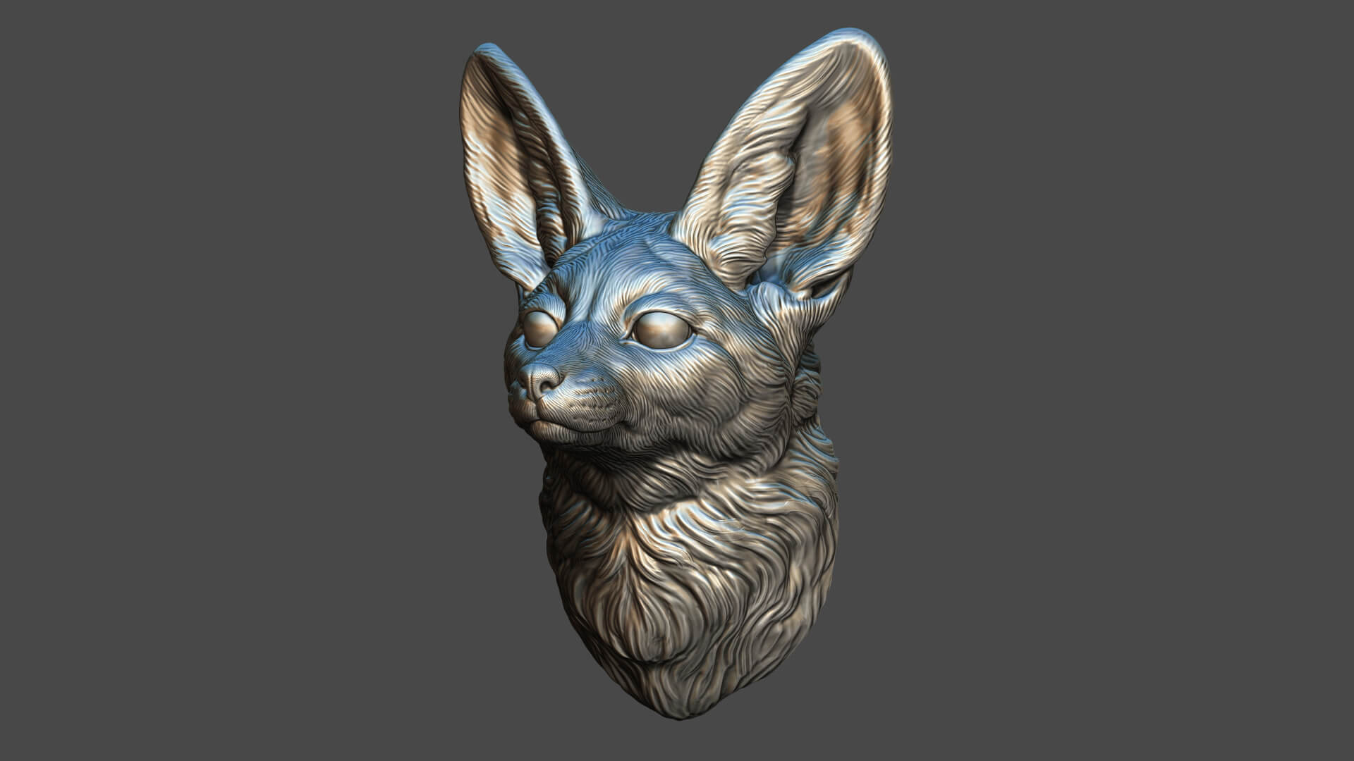 Fennec Fox Head - 3D Print Model by guninnik81