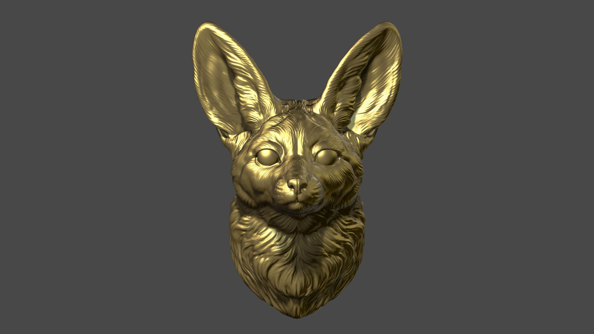 Fennec Fox Head - 3D Print Model by guninnik81
