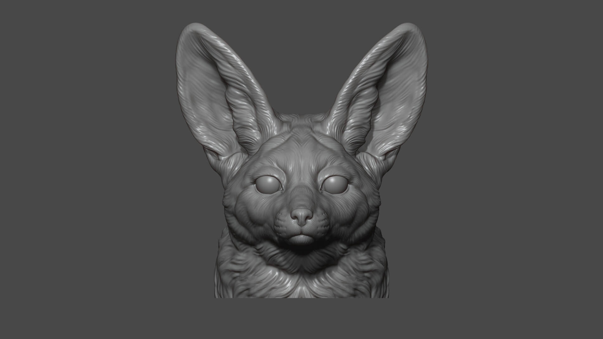 Fennec Fox Head - 3D Print Model by guninnik81