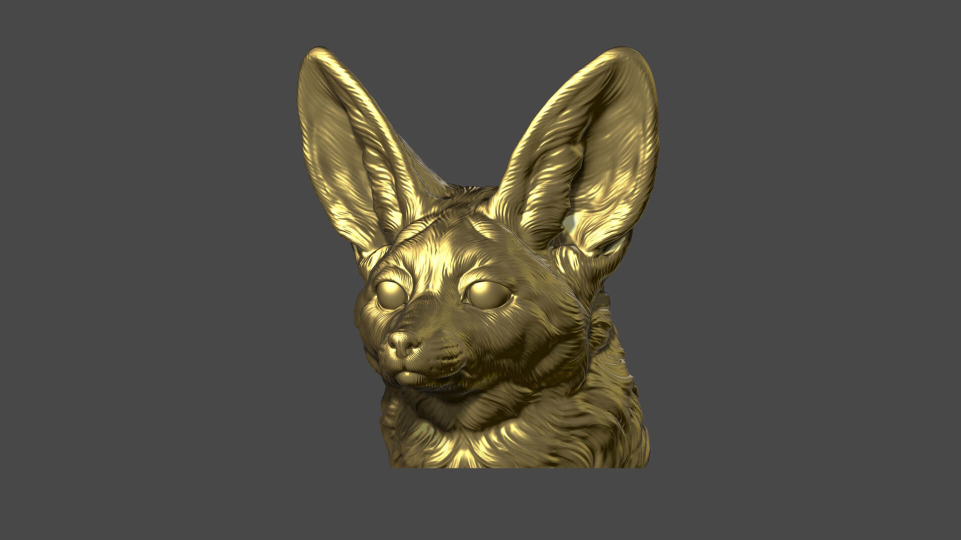 Fennec Fox Head - 3D Model by guninnik81