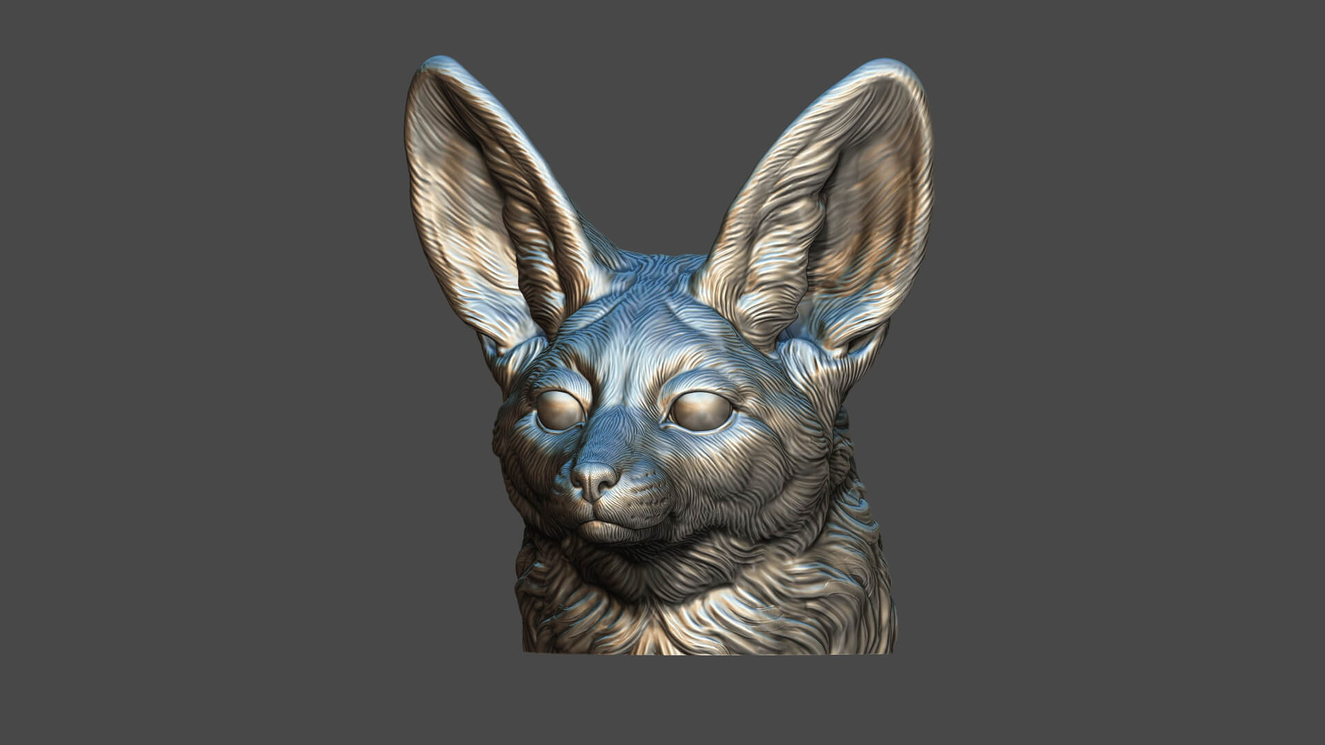 Fennec Fox Head - 3D Print Model by guninnik81