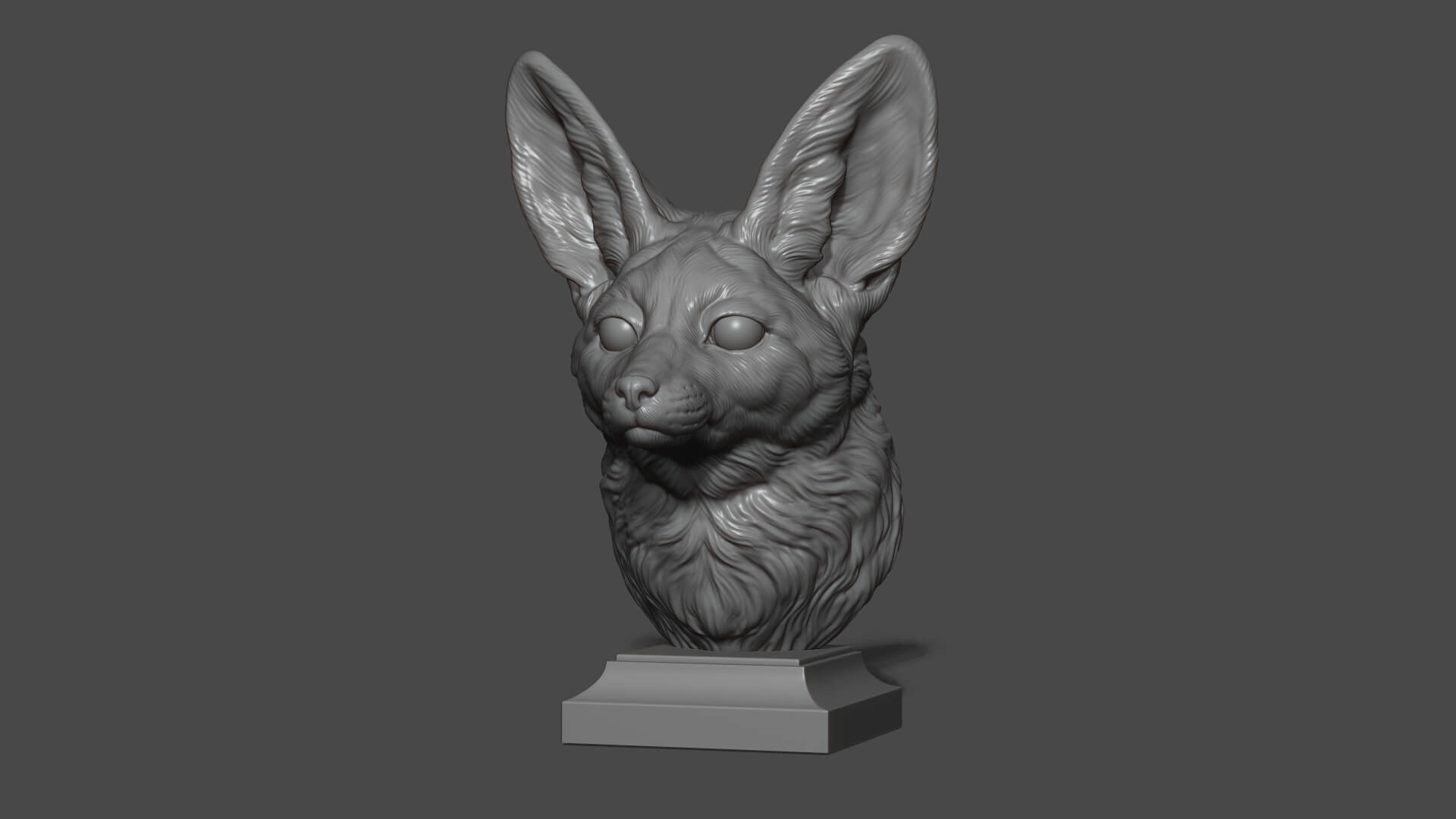 Fennec Fox Head - 3D Print Model by guninnik81