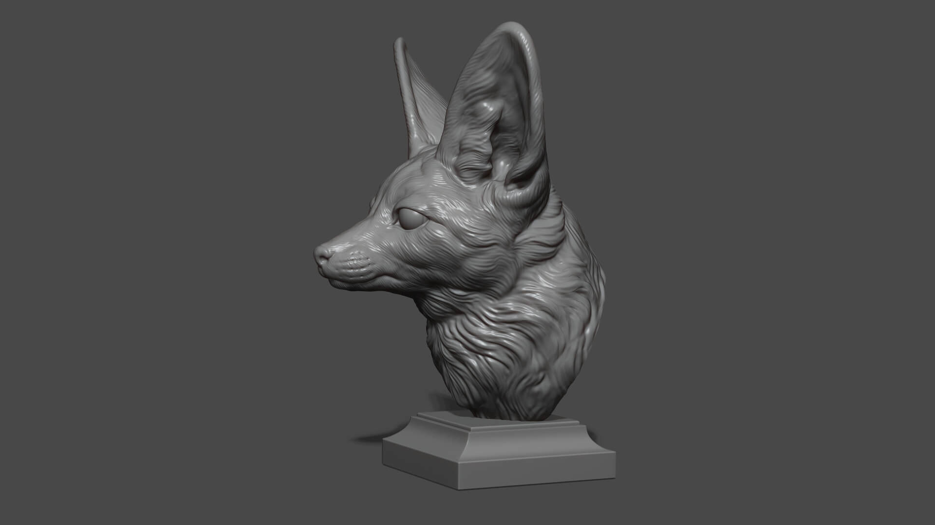 Fennec Fox Head - 3D Print Model by guninnik81