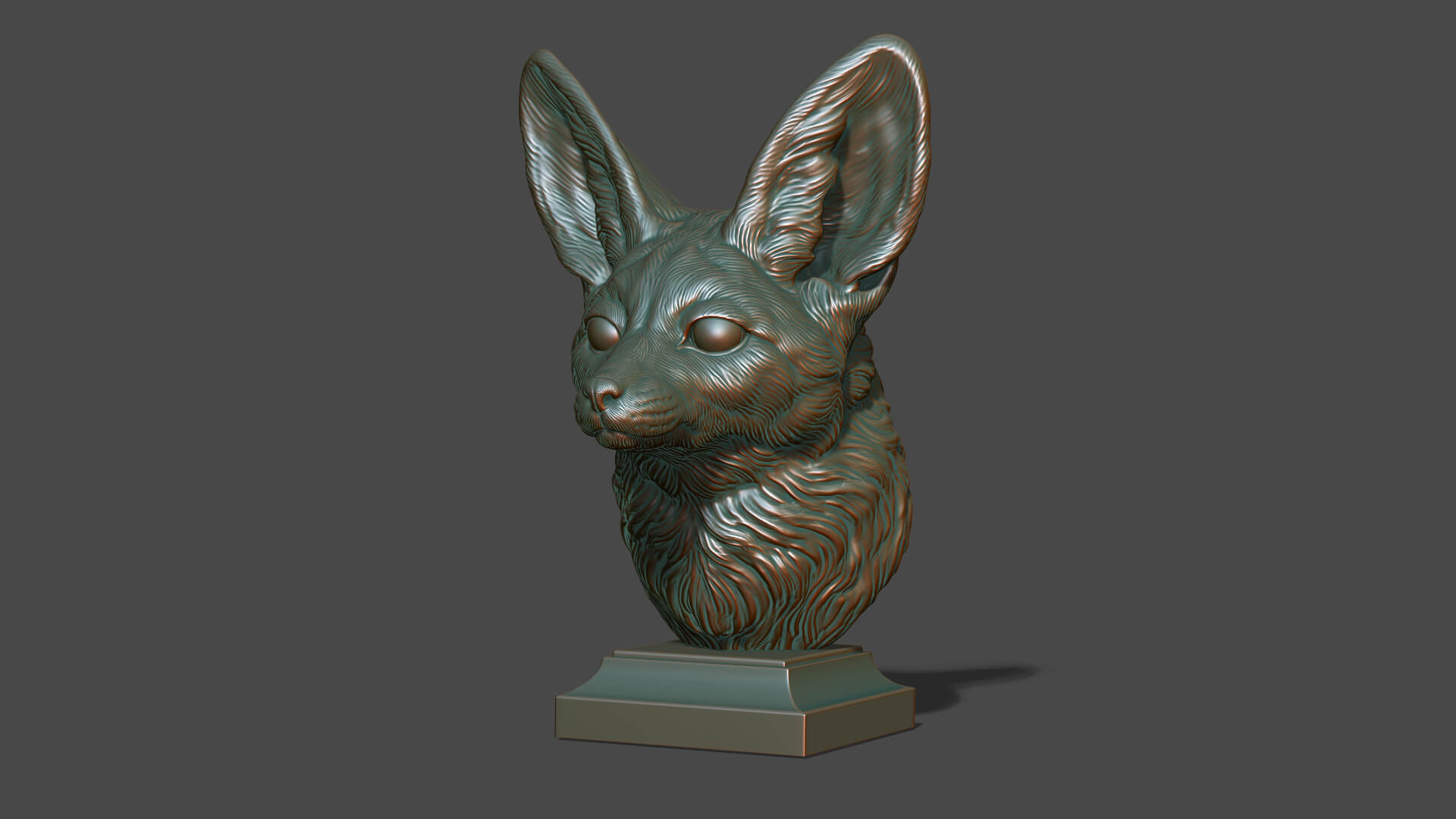 Fennec Fox Head - 3D Print Model by guninnik81