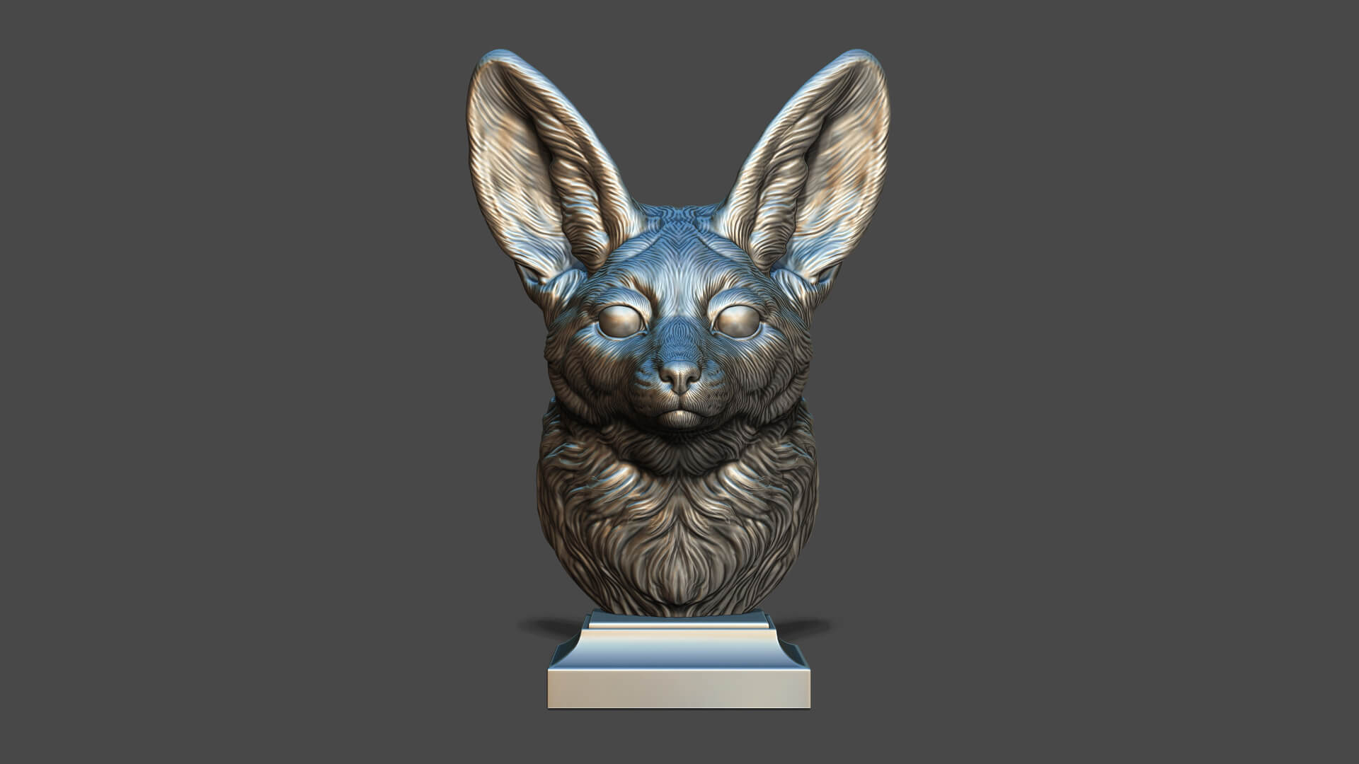 Fennec Fox Head - 3D Model by guninnik81