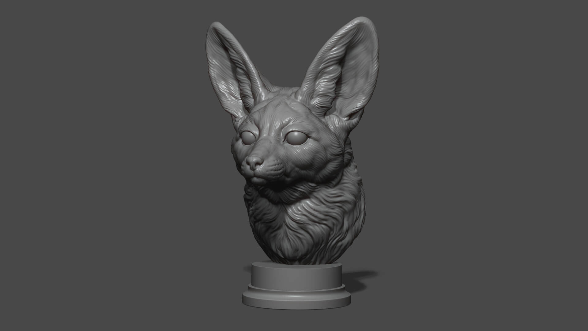 Fennec Fox Head - 3D Model by guninnik81