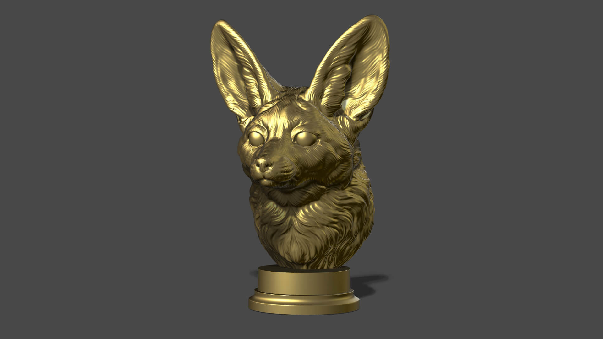 Fennec Fox Head - 3D Model by guninnik81