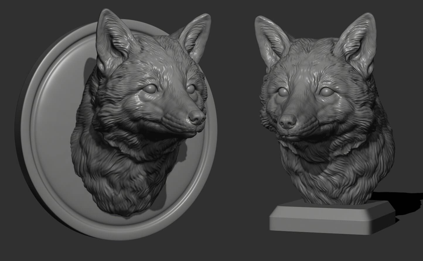 Fox Head - 3D Model by guninnik81