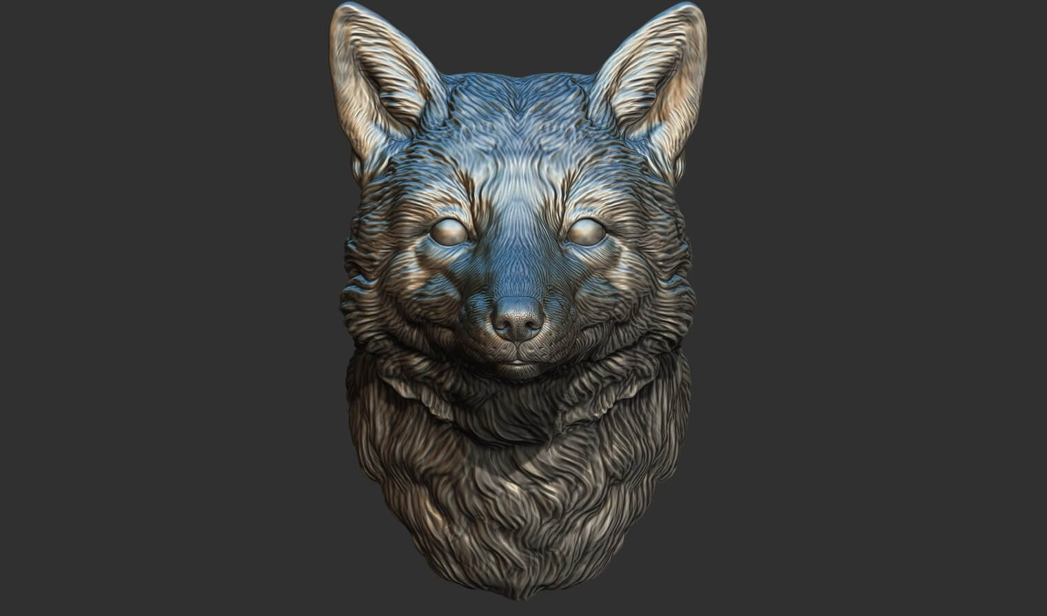 Fox Head - 3D Model by guninnik81