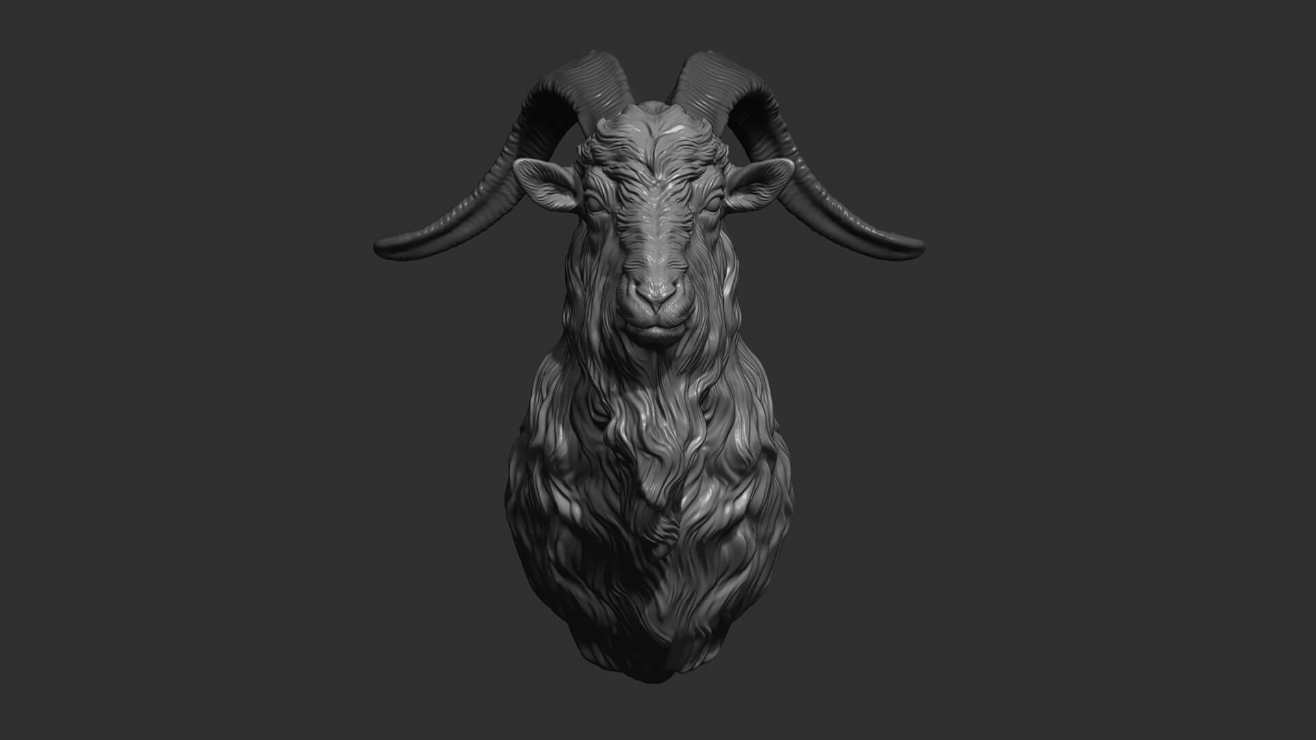 Goat Head - 3D Model by guninnik81