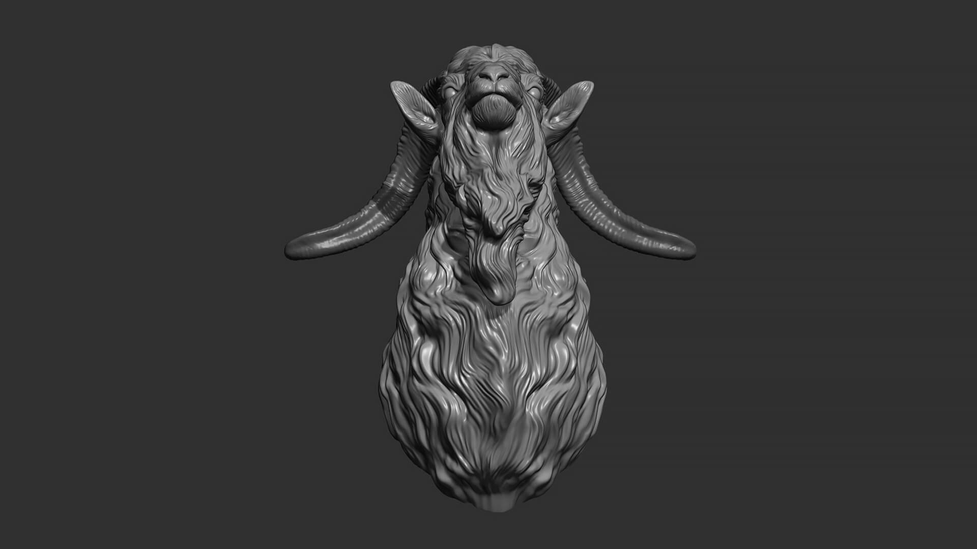 Goat Head - 3D Model by guninnik81