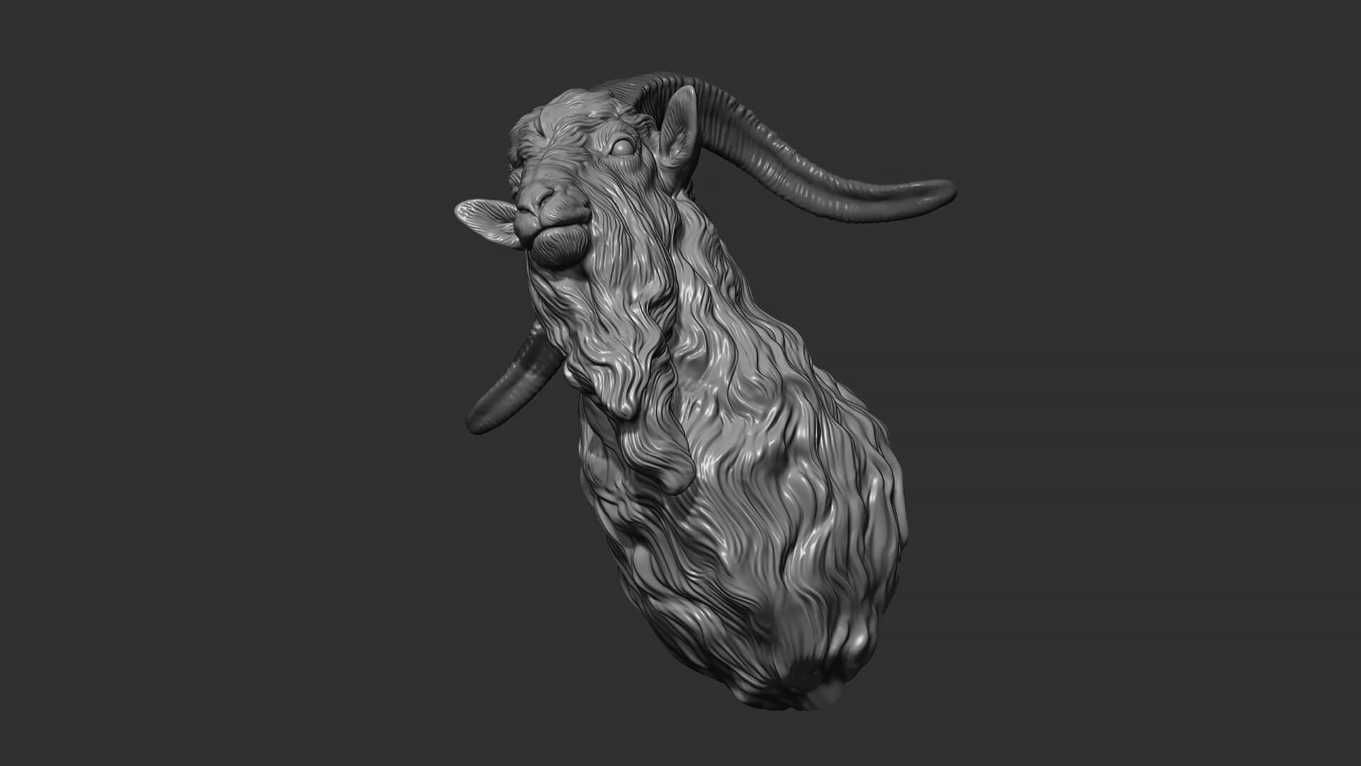 Goat Head - 3D Model by guninnik81