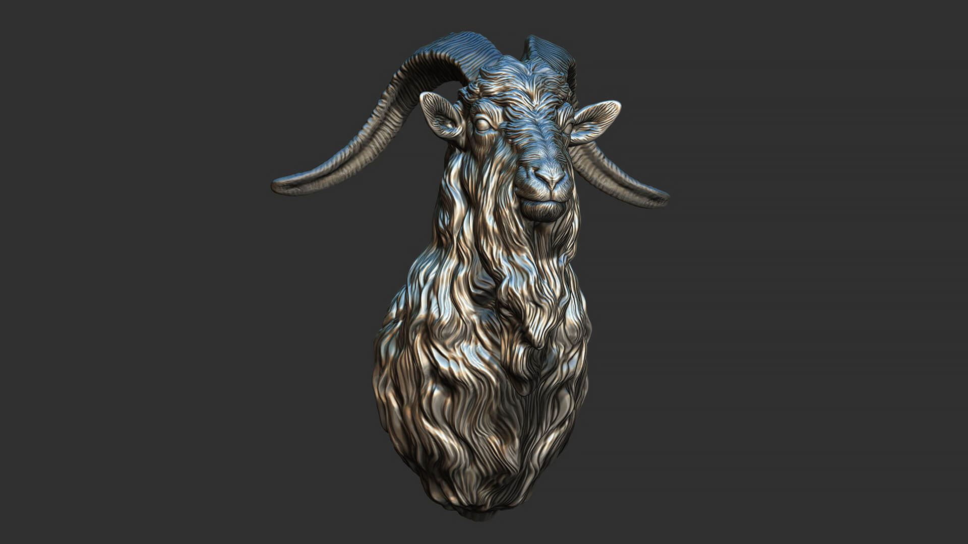 Goat Head - 3D Model by guninnik81
