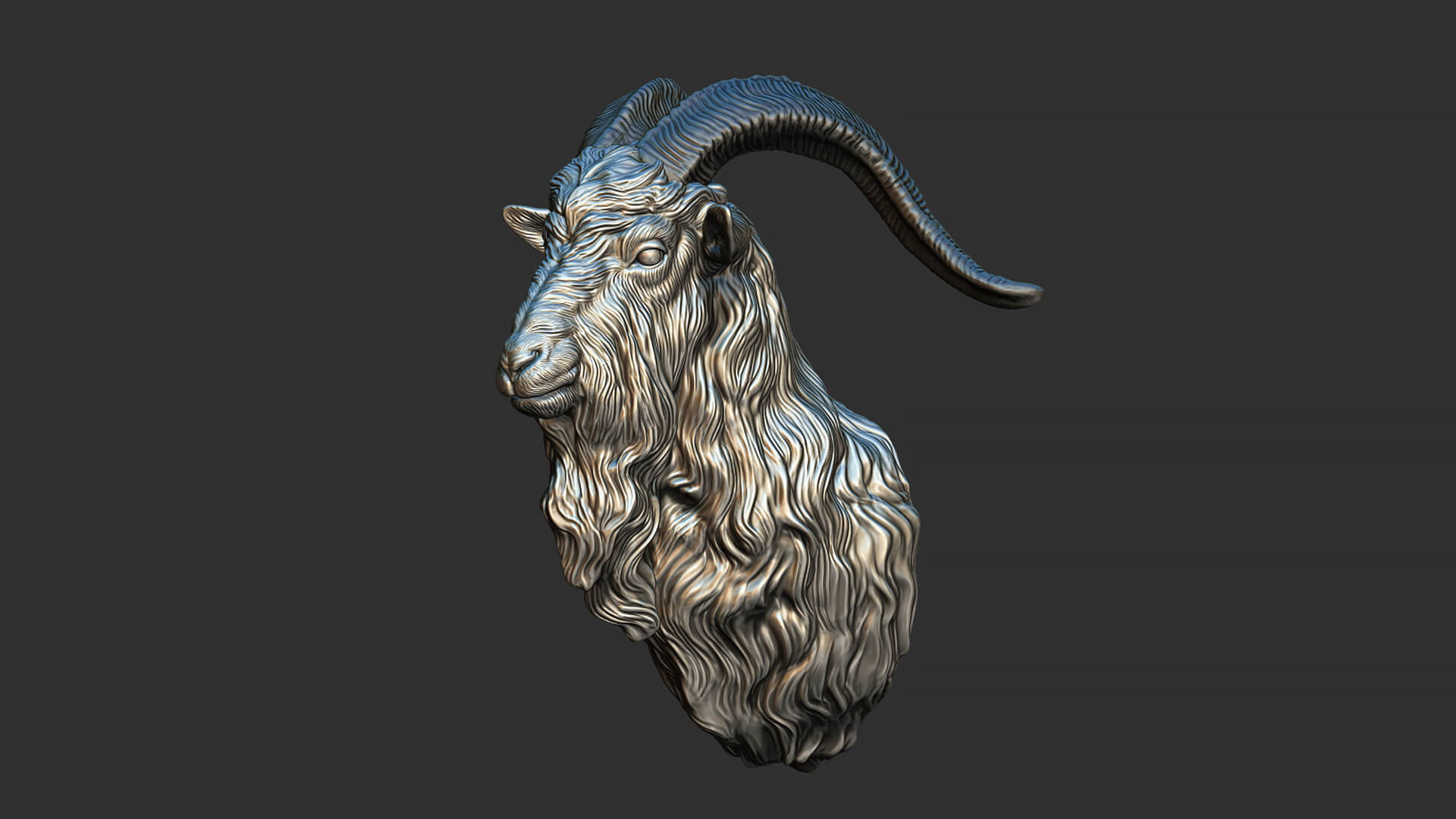 Goat Head - 3D Model by guninnik81