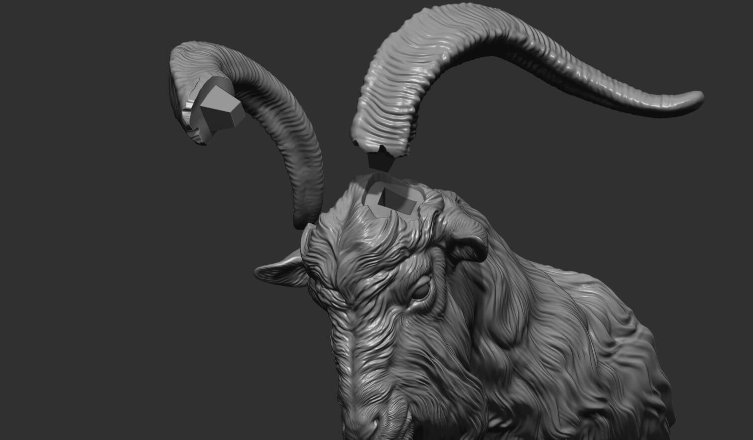Goat Head - 3D Model by guninnik81