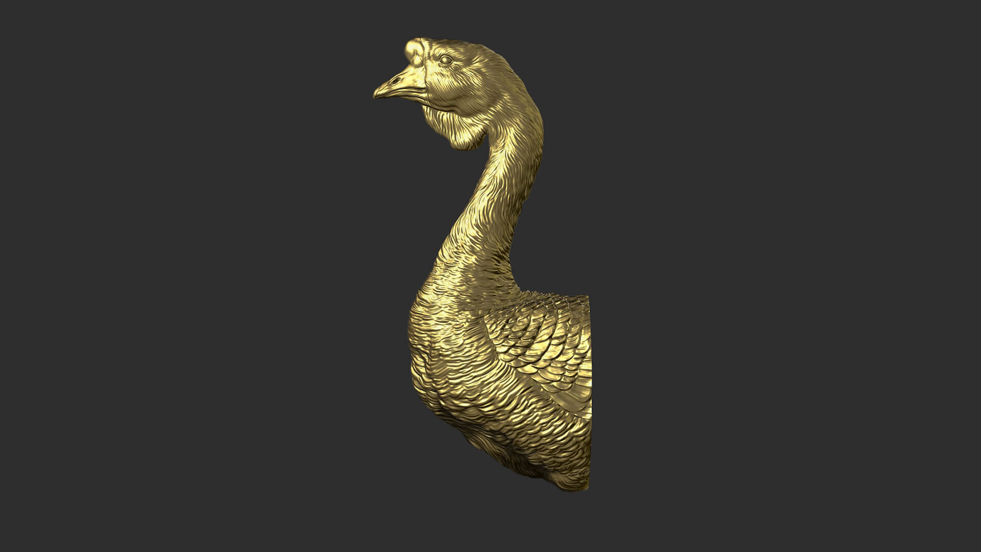 Goose Gander Bust - 3D Model by guninnik81