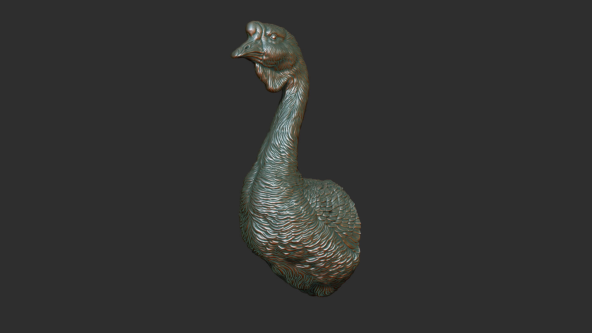 Goose Gander Bust - 3D Model by guninnik81