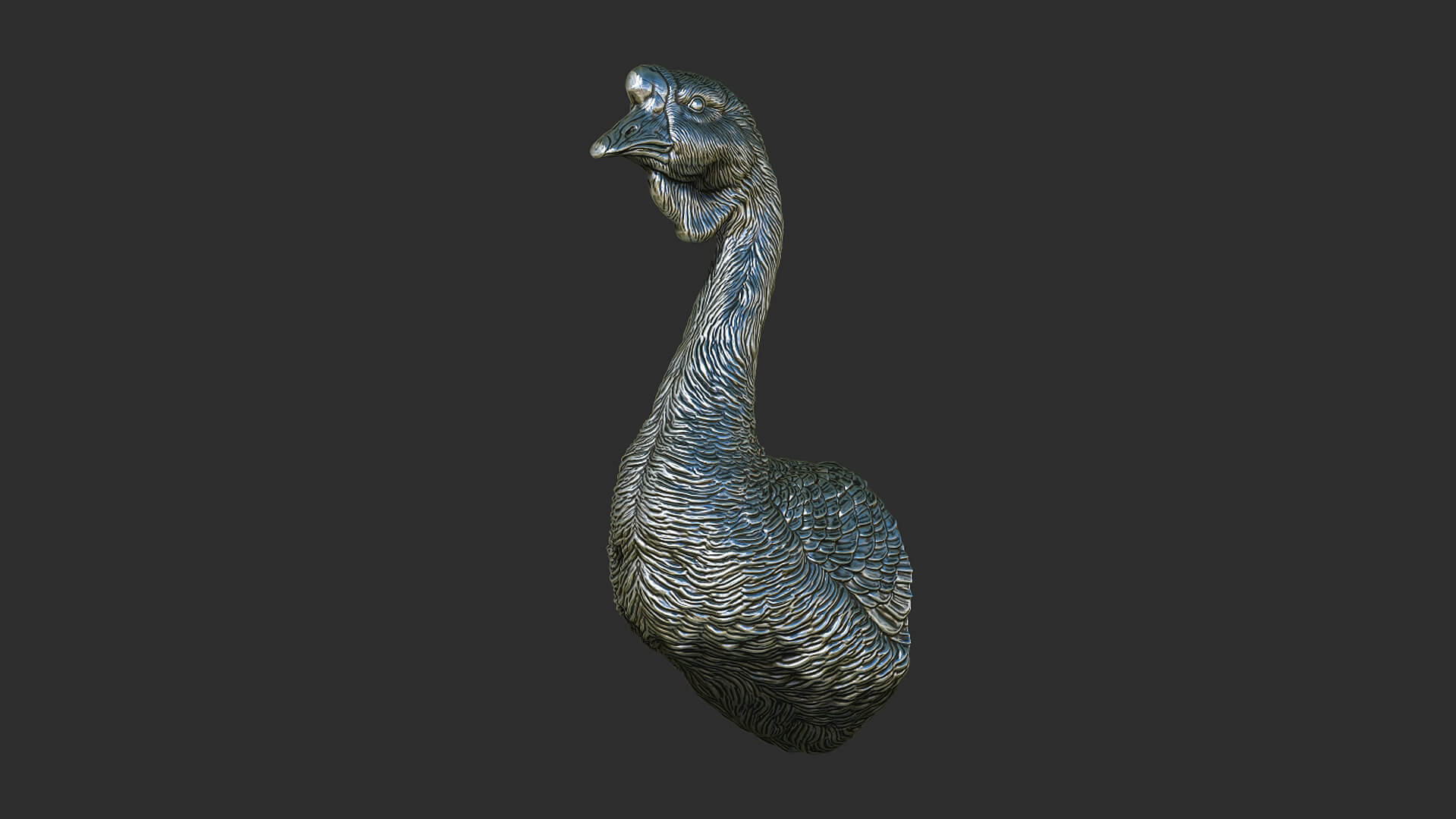 Goose Gander Bust - 3D Model by guninnik81