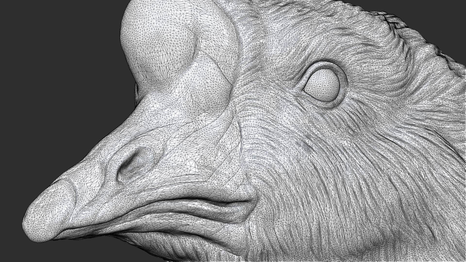 Goose Gander Bust - 3D Model by guninnik81