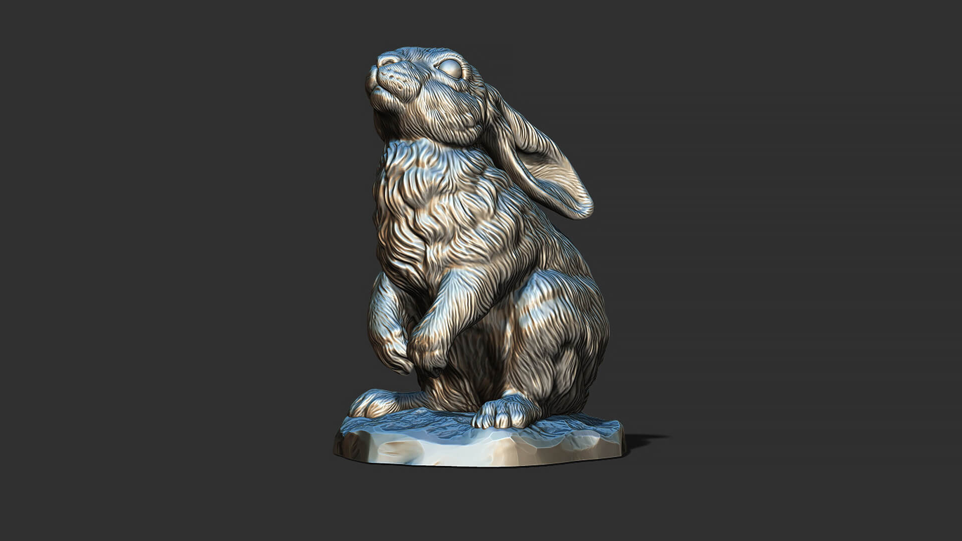 Hare Looks Up - 3D Model by guninnik81