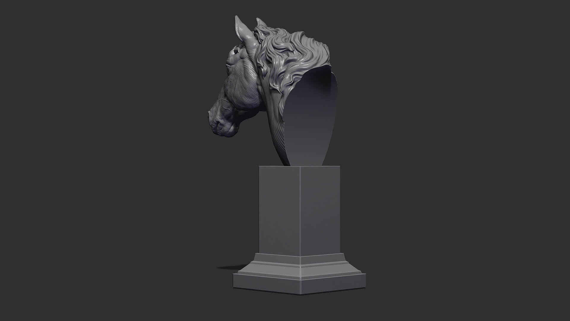 Horse With a Mane - 3D Model by guninnik81