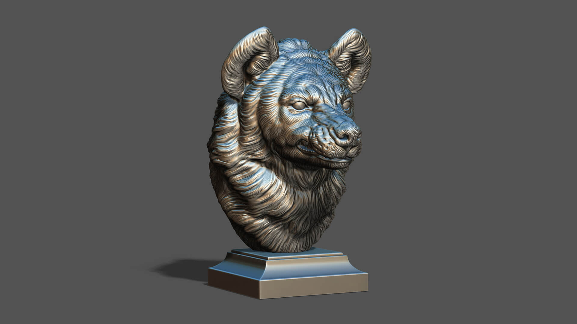 Hyena Angry Head - 3D Model by guninnik81