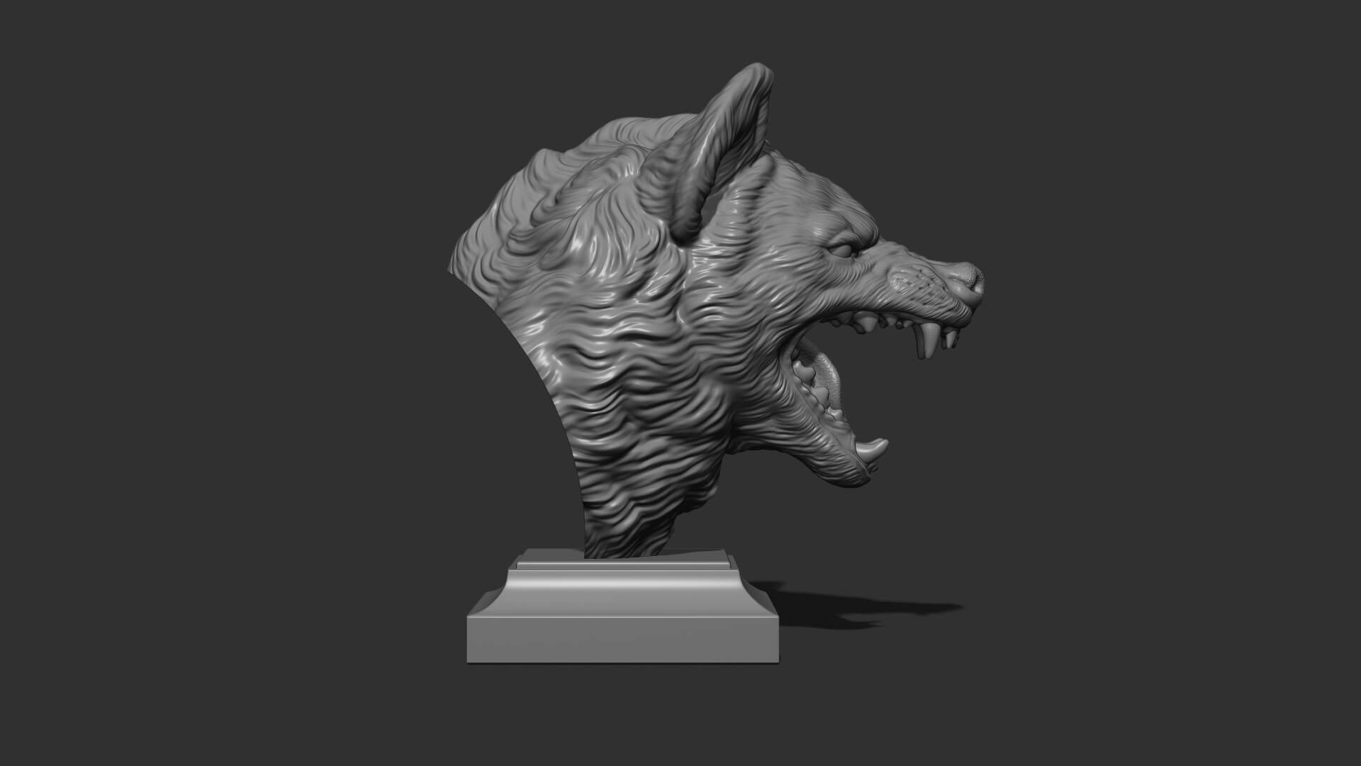Hyena Grin Head - 3D Model by guninnik81
