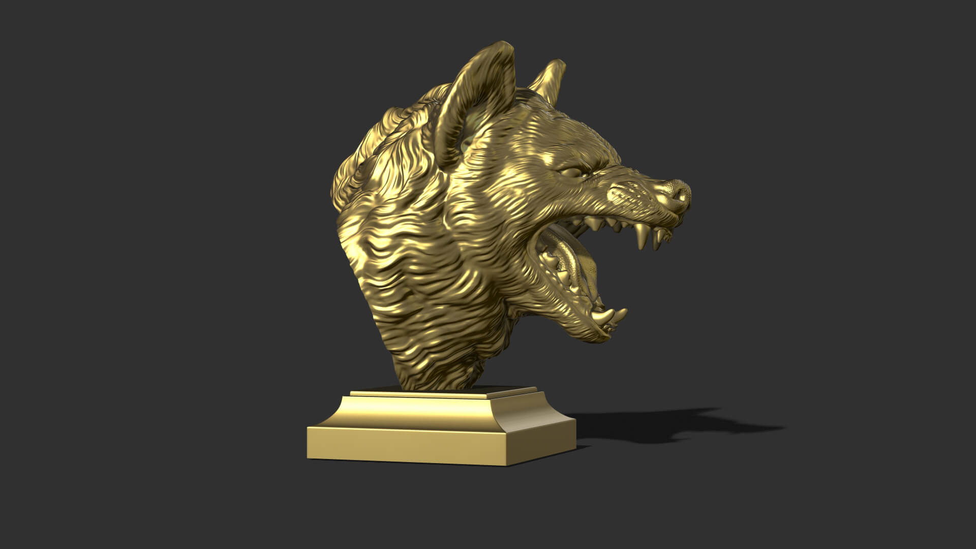Hyena Grin Head - 3D Model by guninnik81
