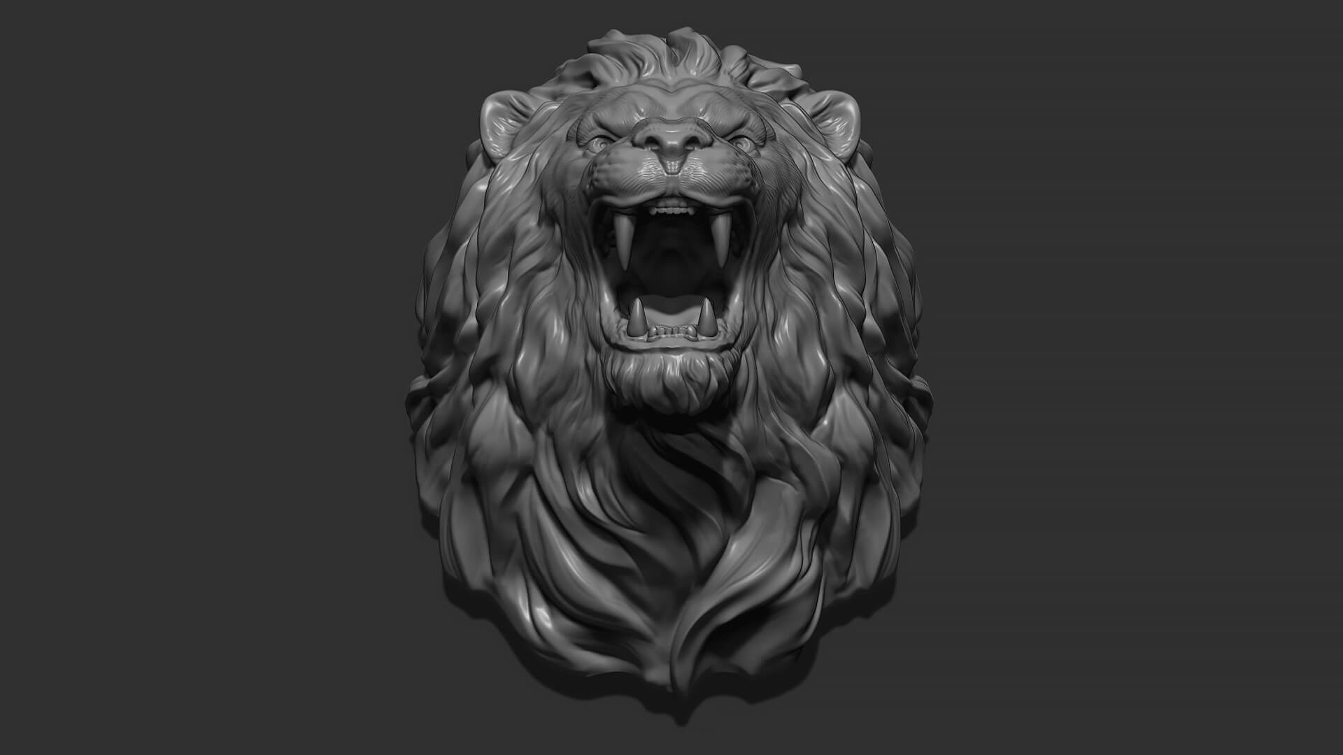 Lion Face Head - 3D Model by guninnik81