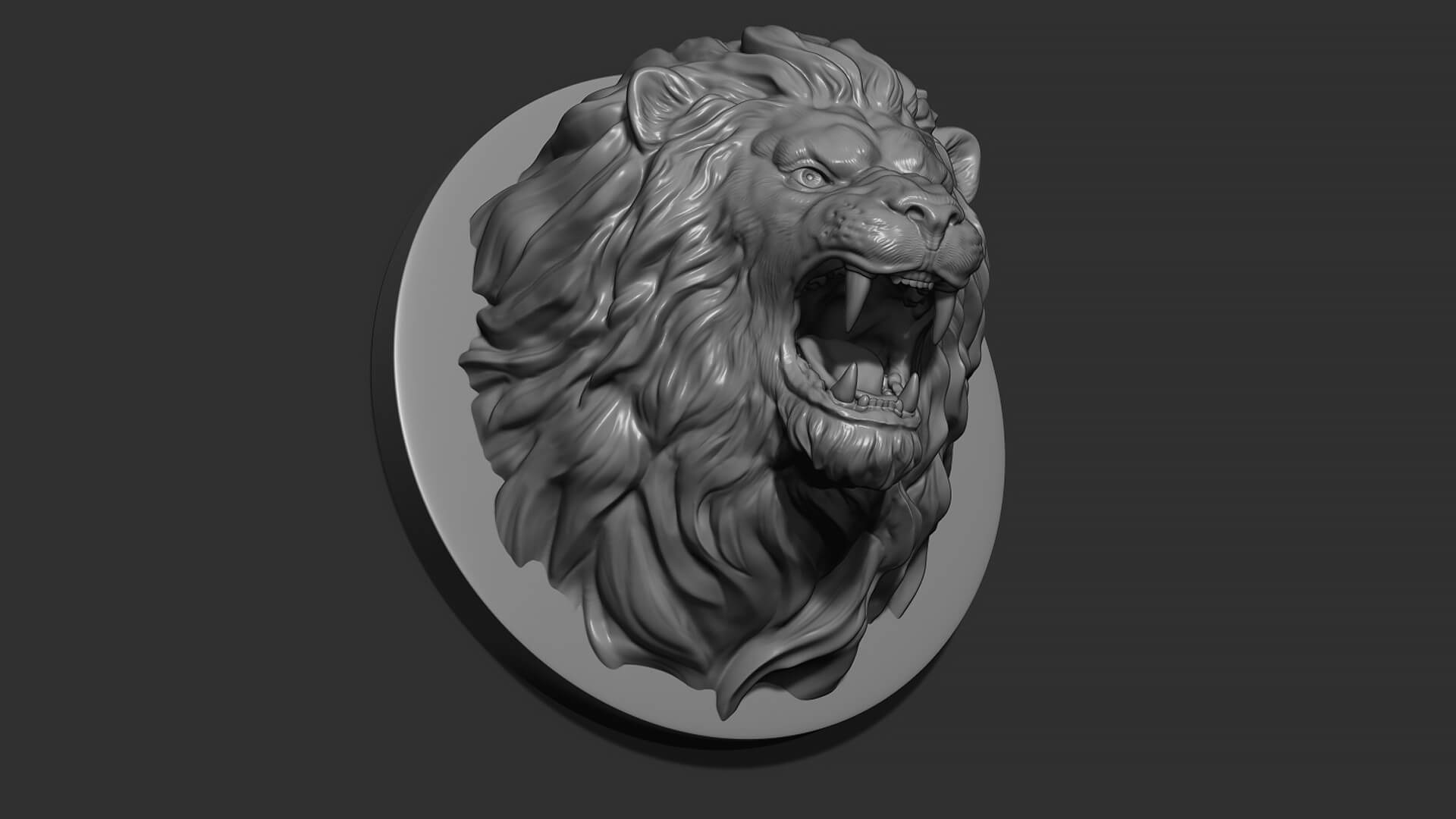 Lion Face Head - 3D Model by guninnik81