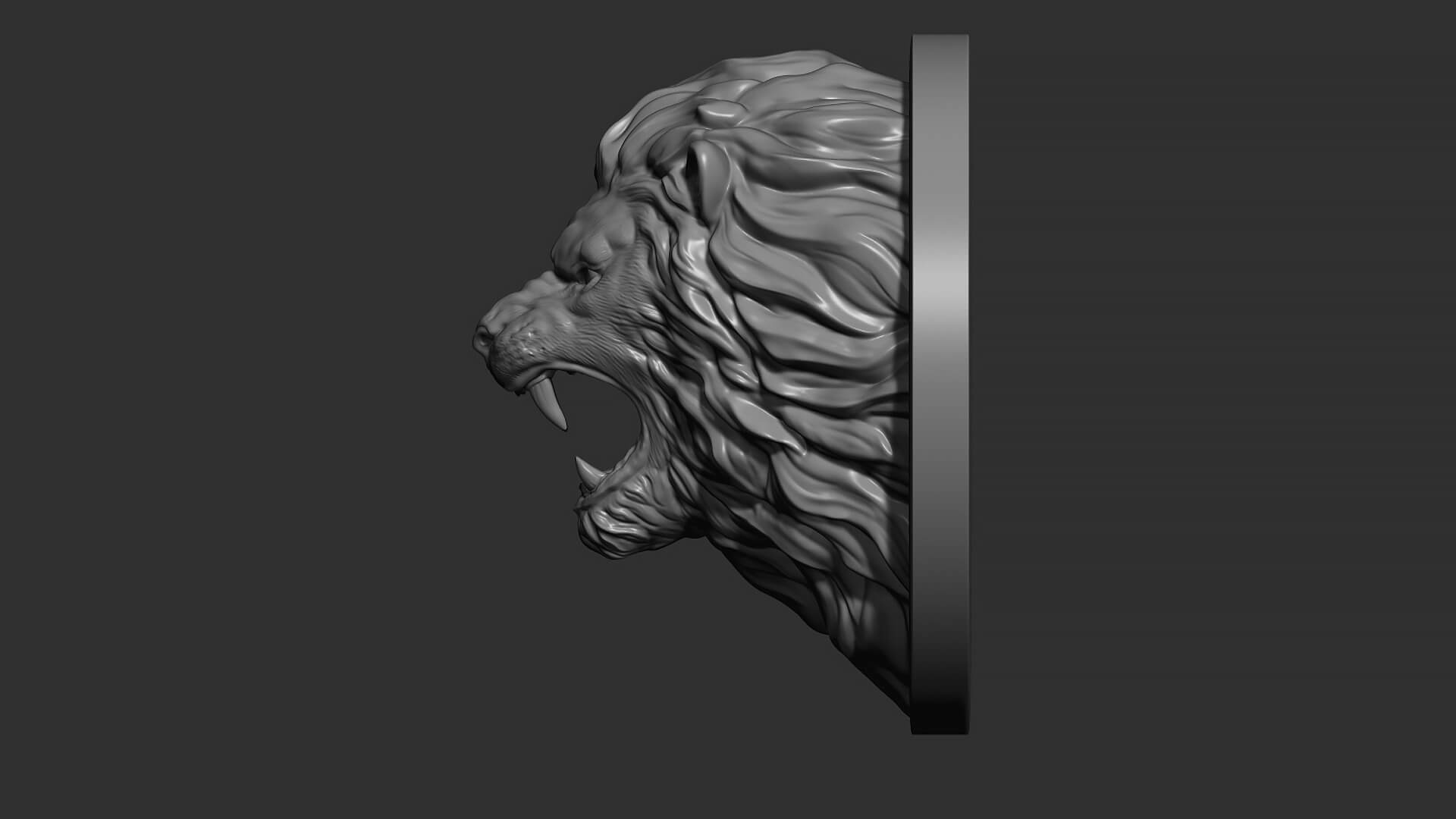 Lion Face Head - 3D Model by guninnik81
