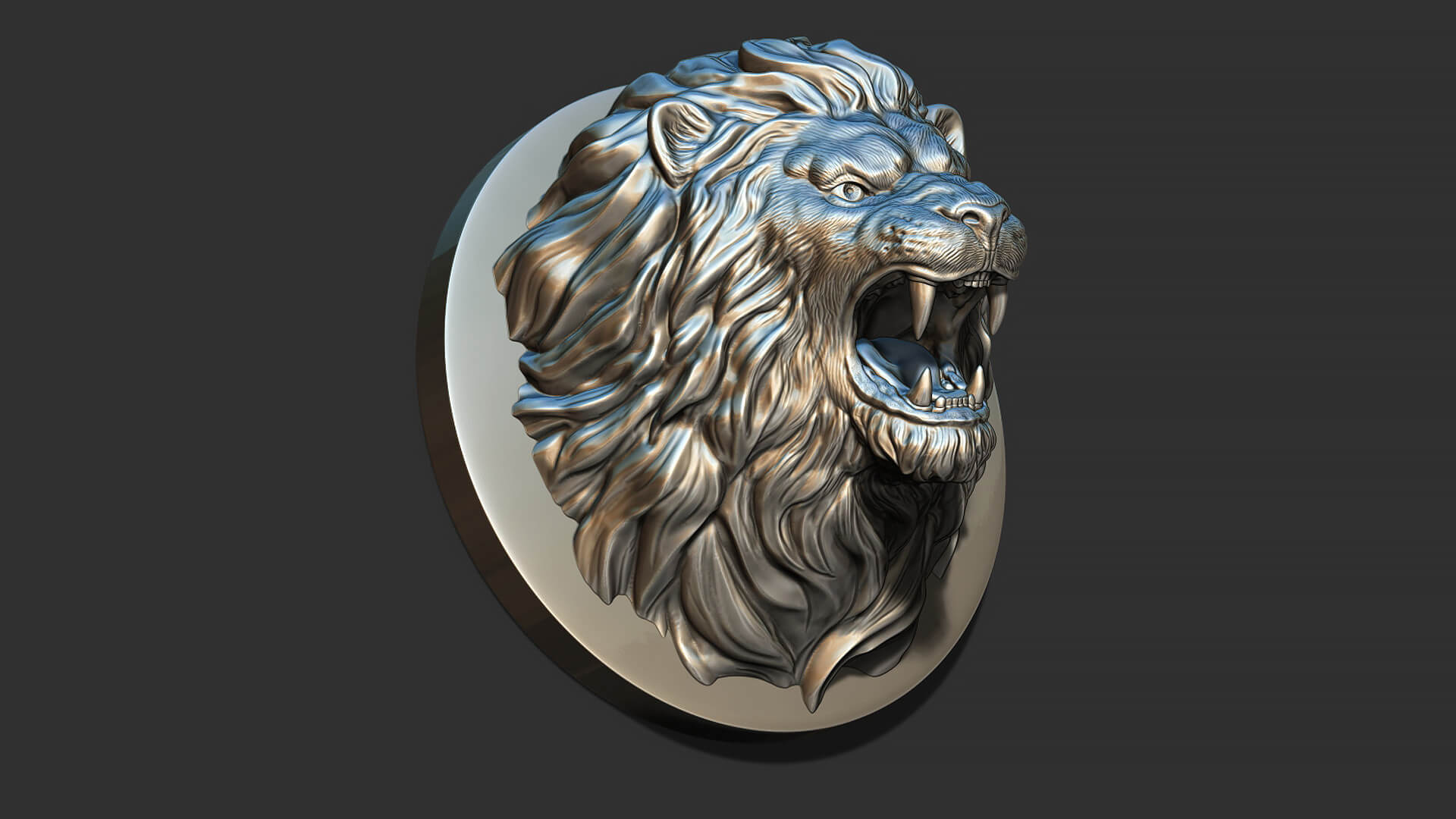 Lion Face Head - 3D Model by guninnik81