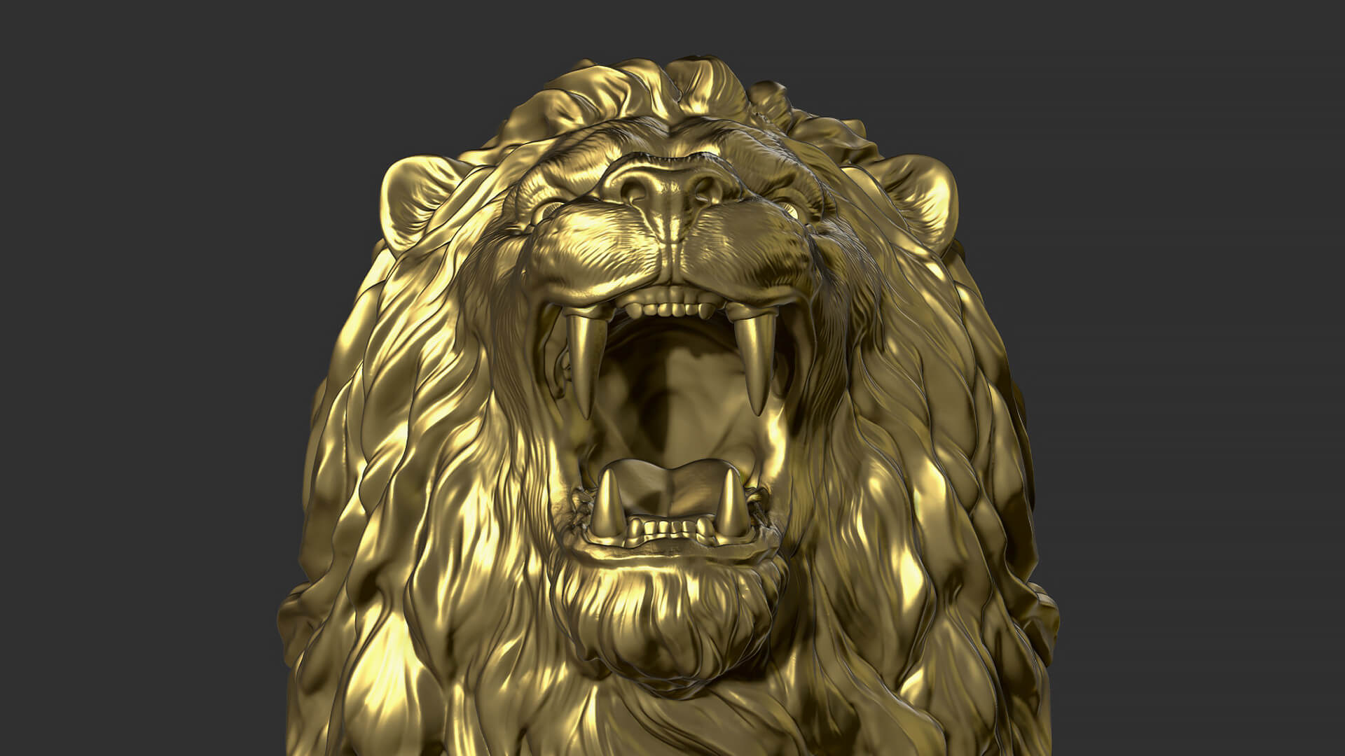 Lion Face Head - 3D Model by guninnik81