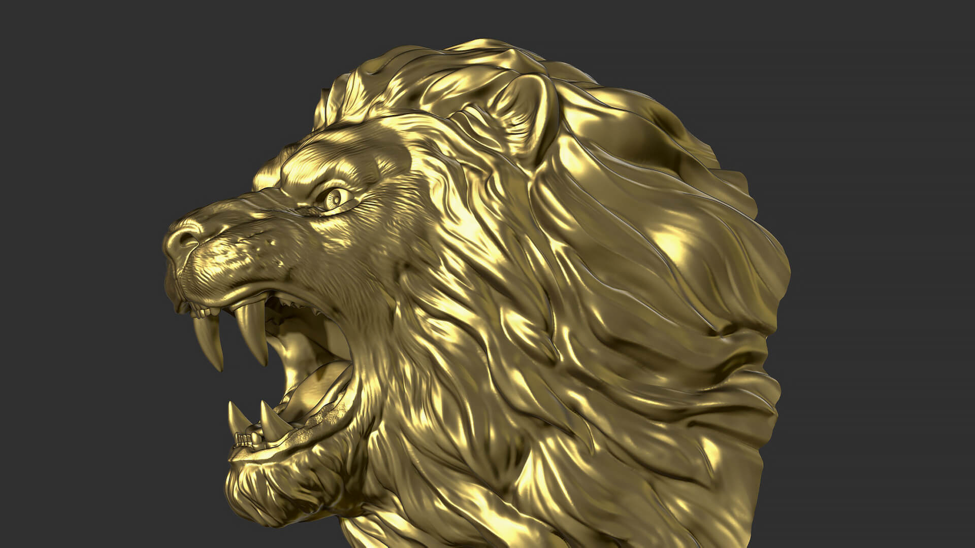 Lion Face Head - 3D Model by guninnik81
