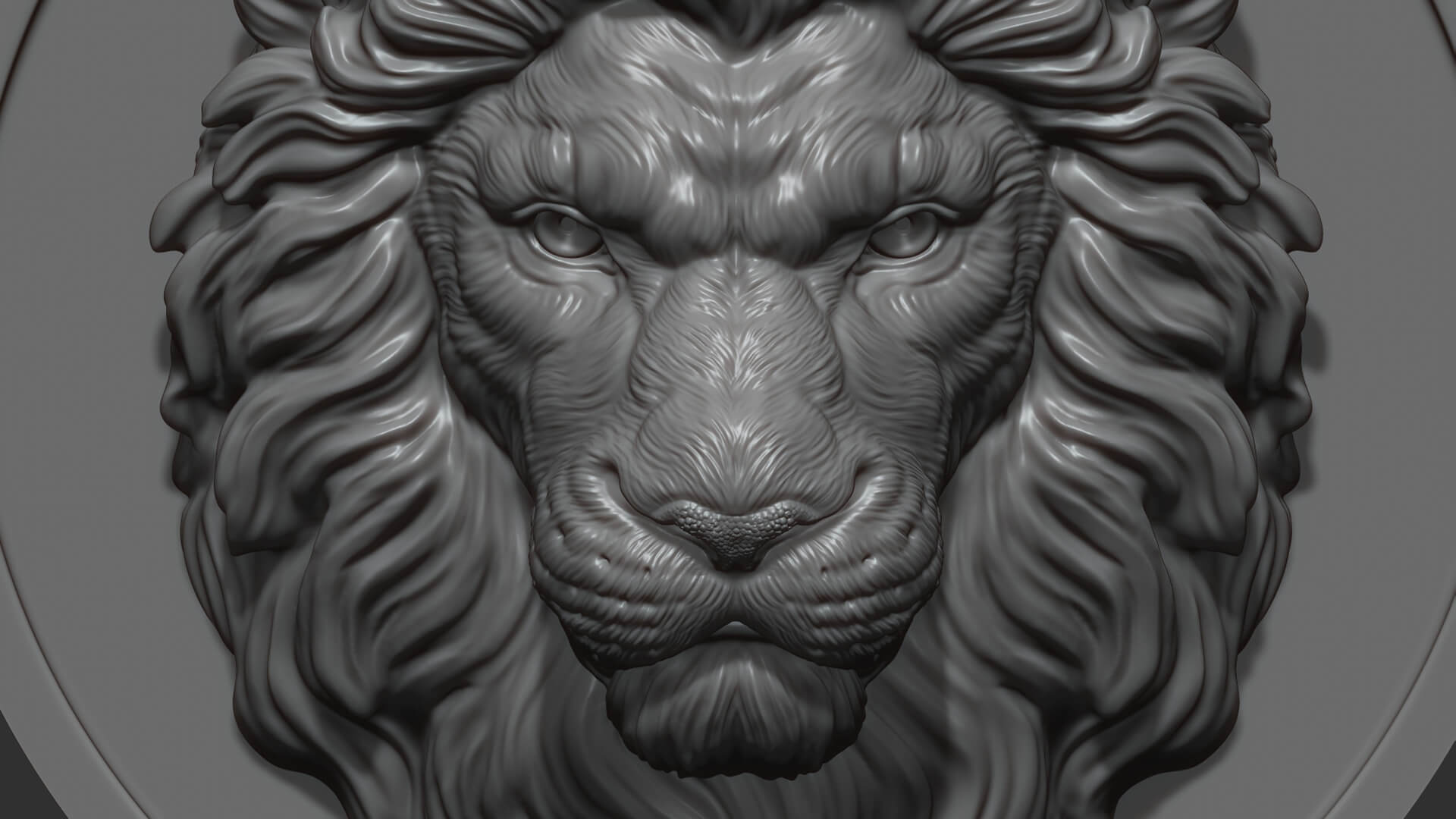 Lion Gloomy Head - 3D Model by guninnik81