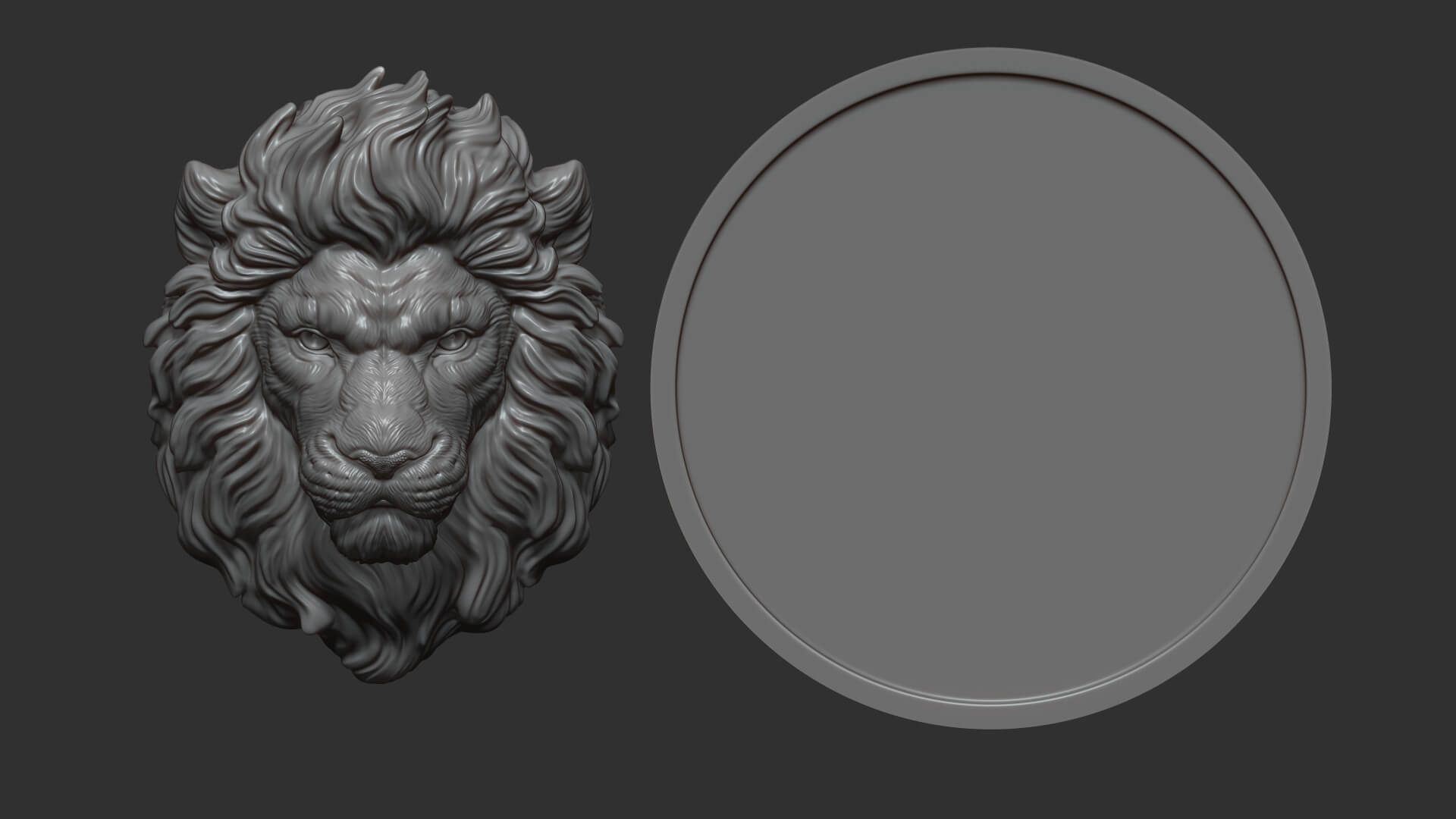 Lion Gloomy Head - 3D Model by guninnik81