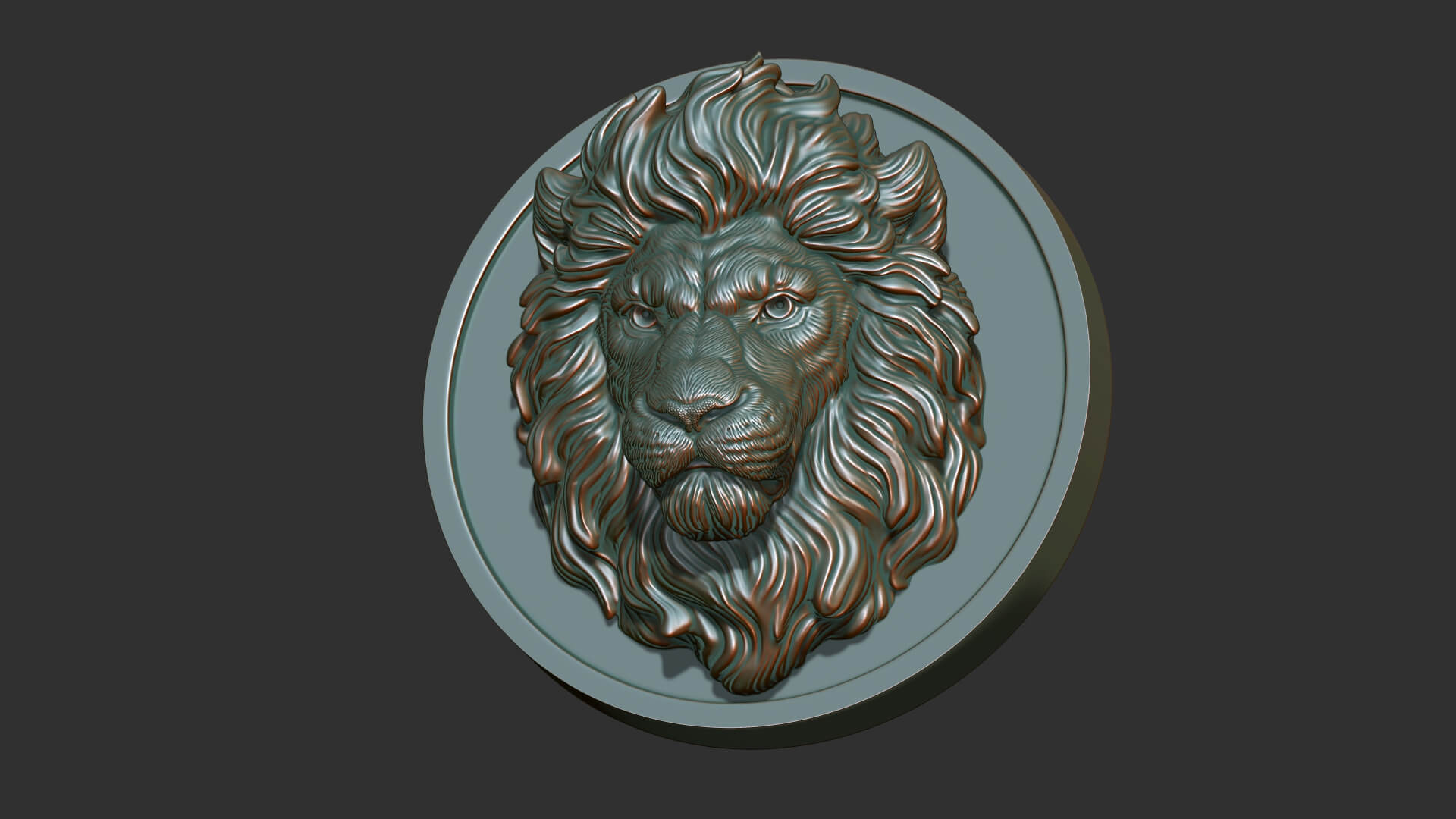 Lion Gloomy Head - 3D Model by guninnik81