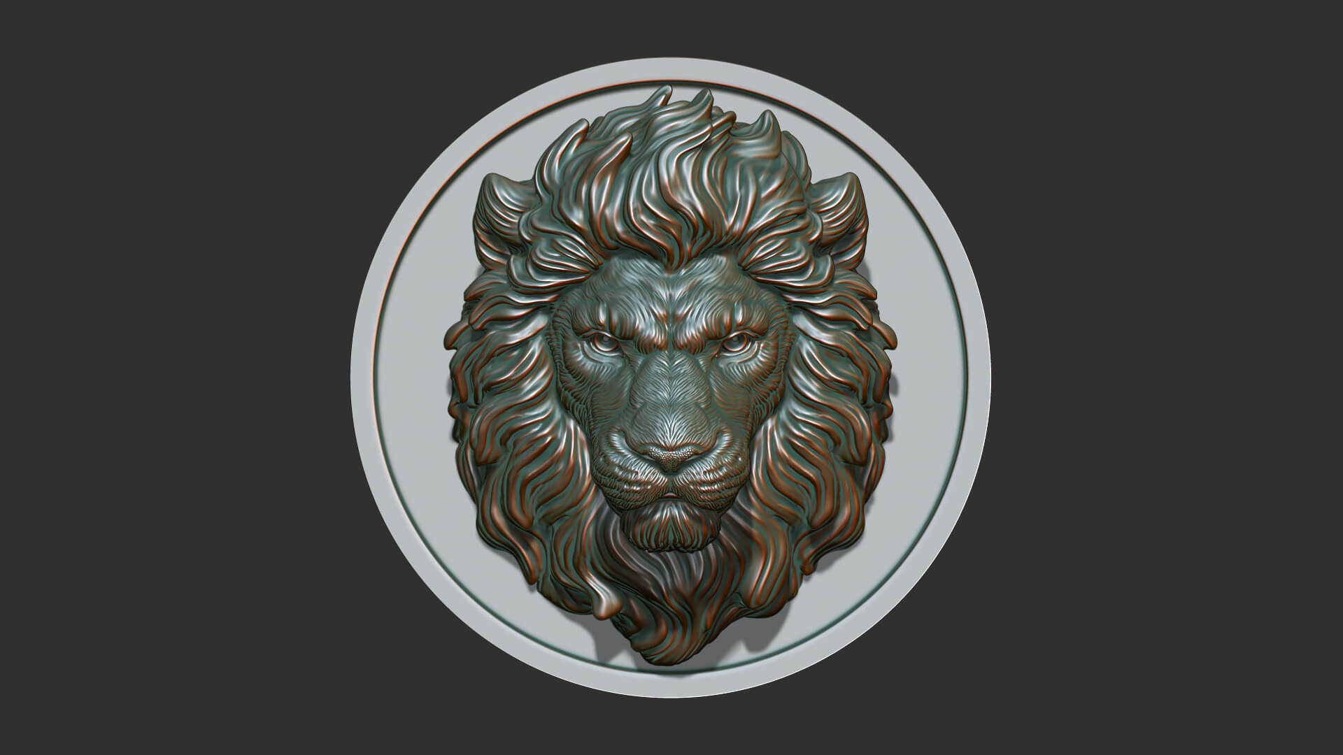 Lion Gloomy Head - 3D Model by guninnik81